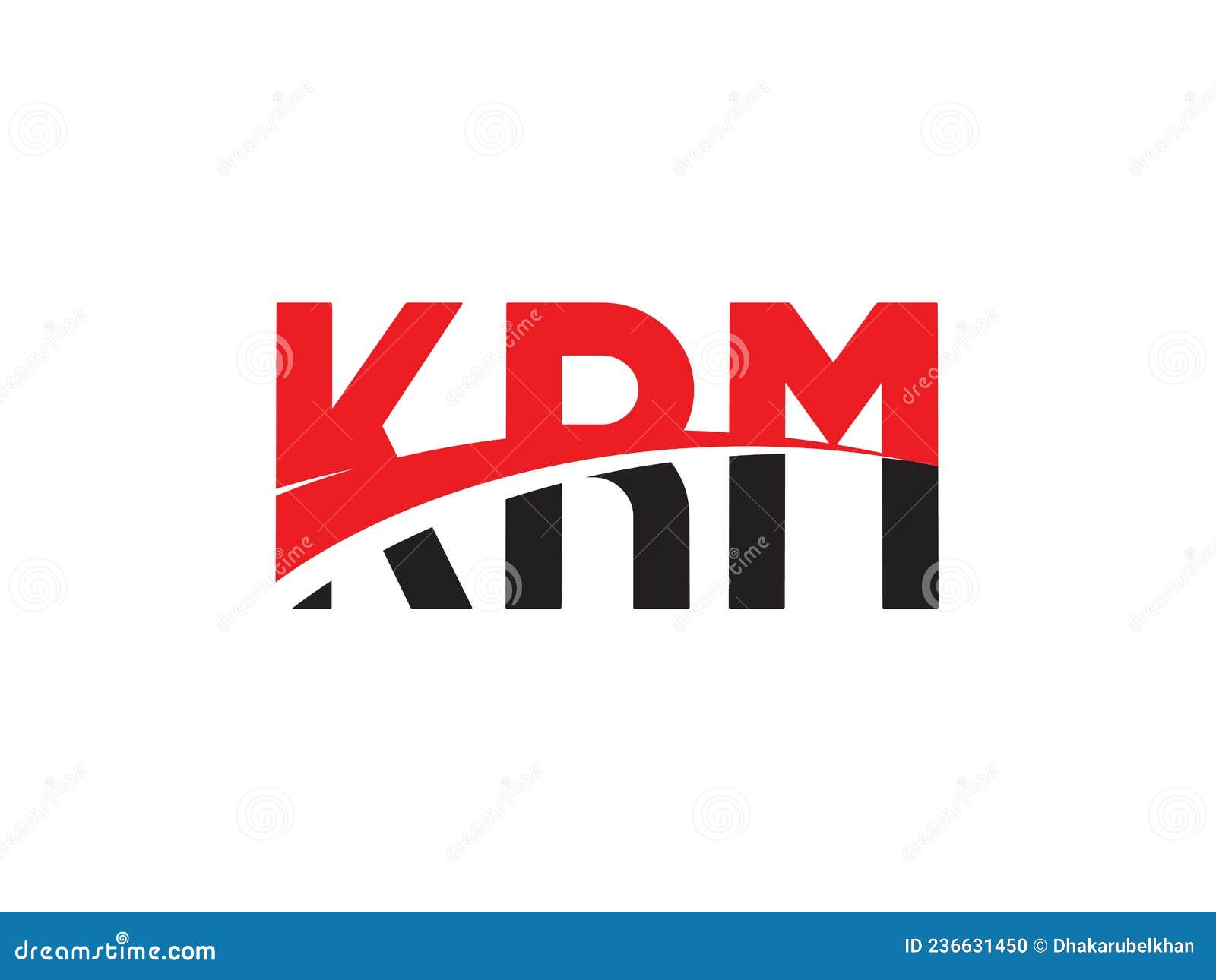 KRM Letter Initial Logo Design Vector Illustration Stock Vector ...