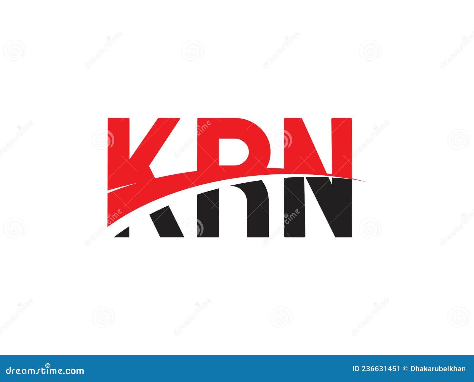 KRN Letter Initial Logo Design Vector Illustration Stock Vector ...