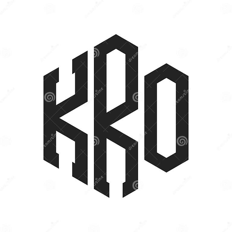 KRO Logo Design. Initial Letter KRO Monogram Logo Using Hexagon Shape ...
