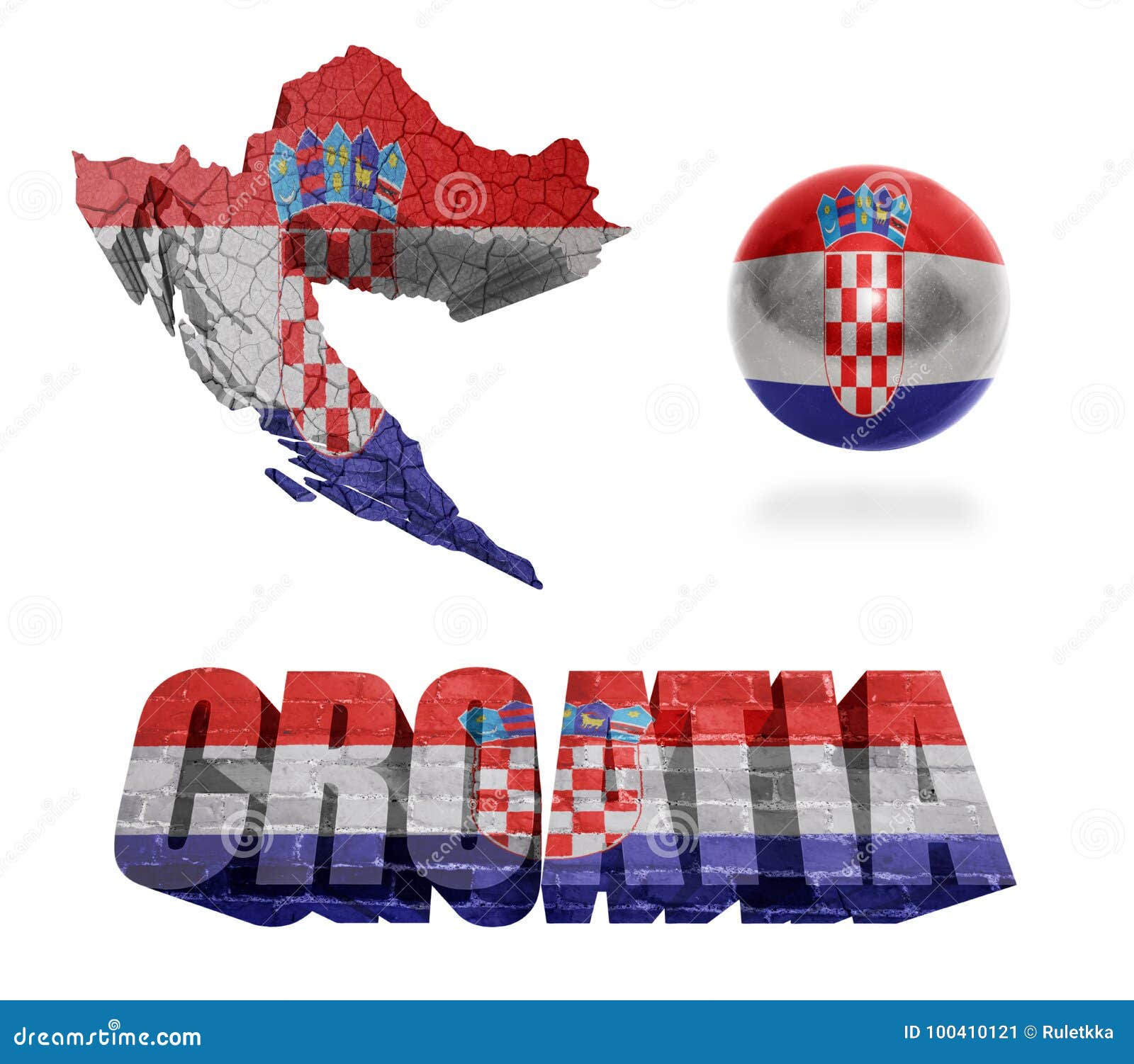 Kroatiska symboler stock illustrationer. Illustration av land - 100410121