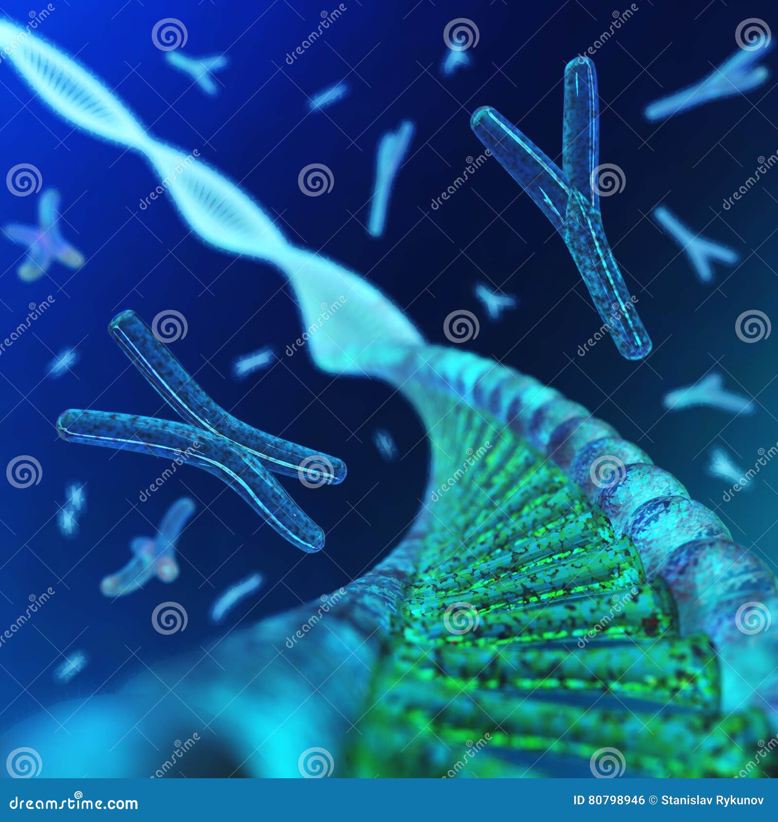 Kromosom Dna stock illustrationer. Illustration av medicin - 80798946