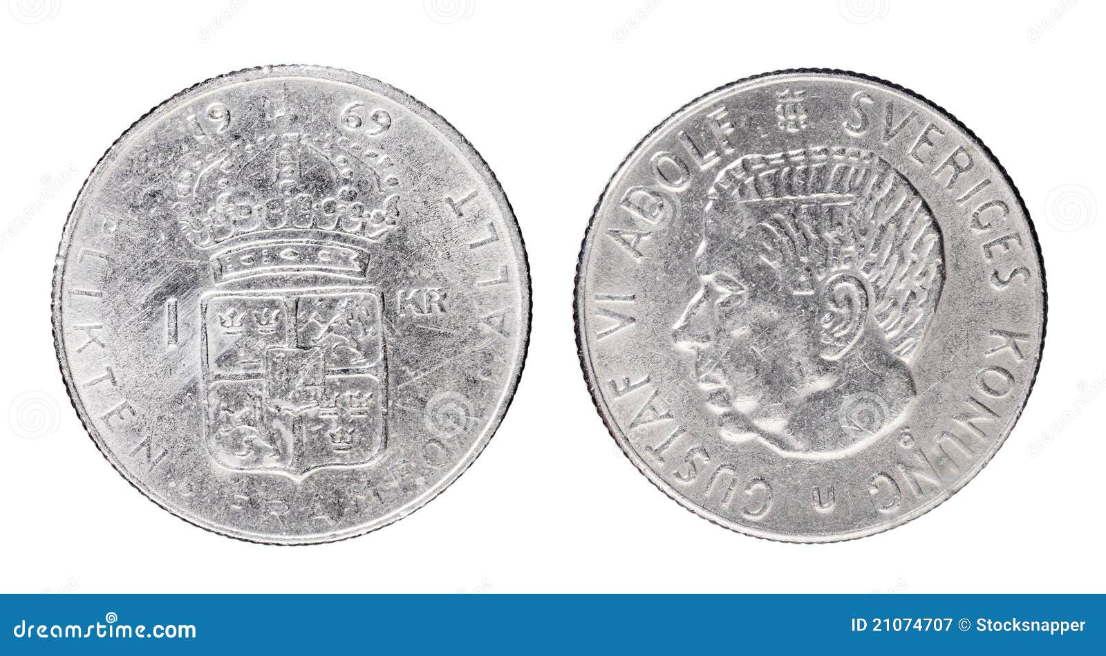 Krona stock image. Image of currency, cutout, adolf, metallic - 21074707