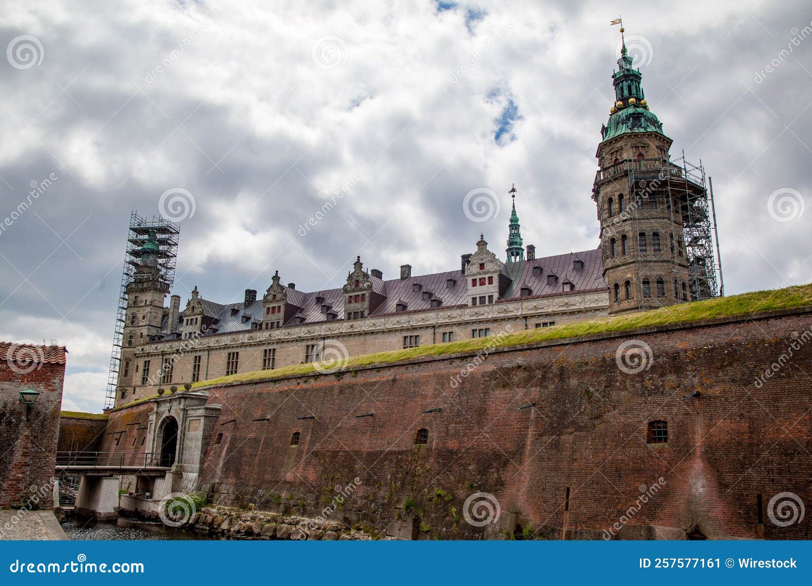 Kronborg Castle in Denmark stock image. Image of exterior - 257577161