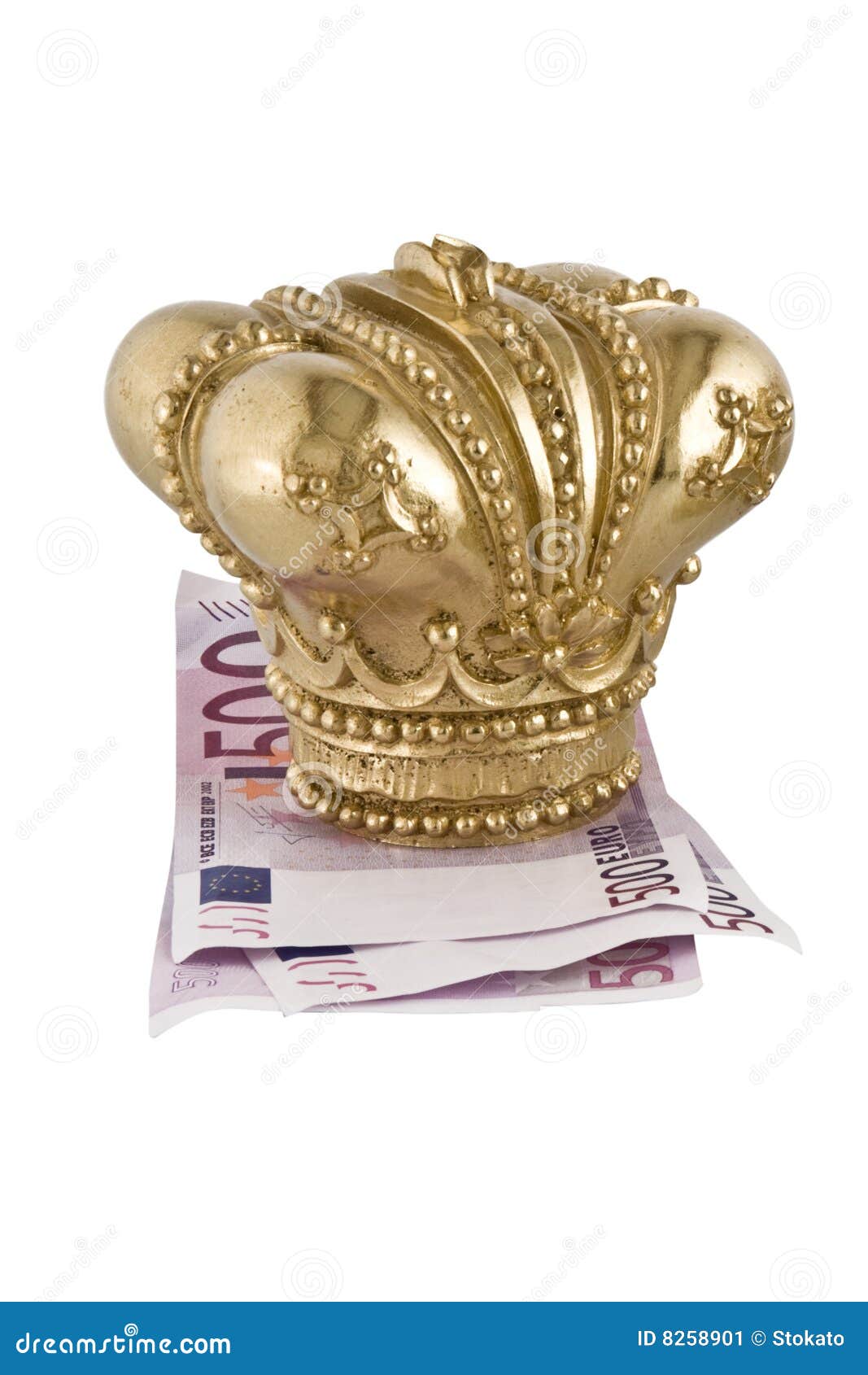 Krone auf Euro stockbild. Bild von gold, euro, bankverkehr - 8258901