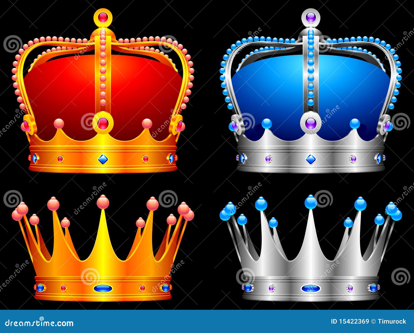 Kronen. vektor abbildung. Illustration von getrennt, krone - 15422369