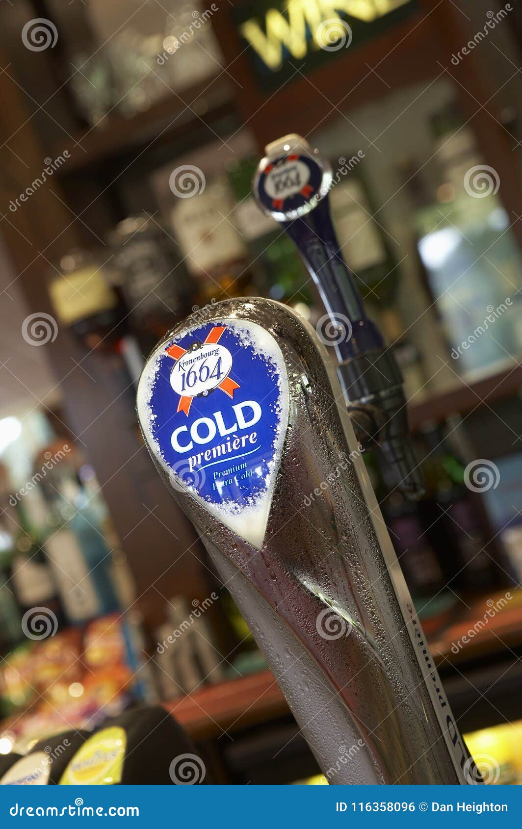 KRONENBERG 1664 BEER PUMP in PUBLIC HOUSE Editorial Photo - Image of ...