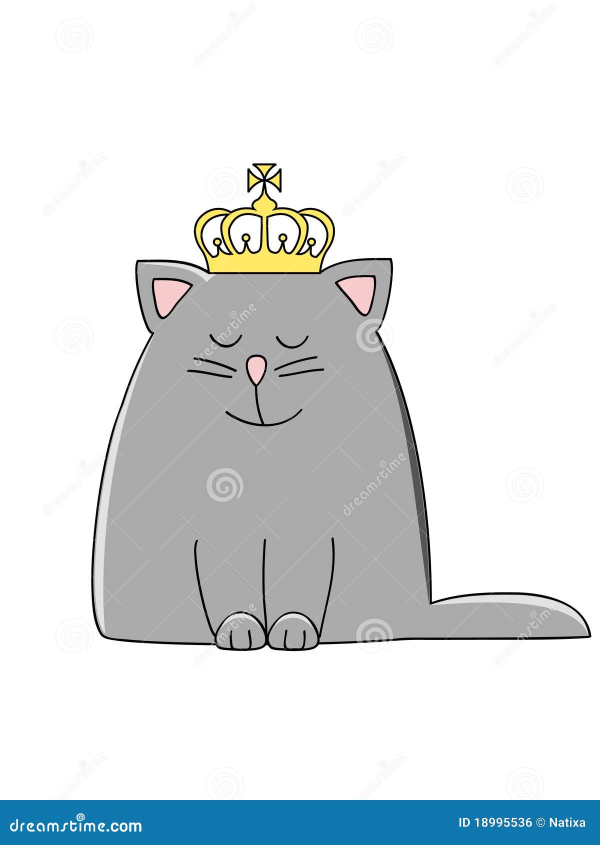 Katze Mit Einer Krone Stock Illustrationen, Vektoren, & Kliparts - 302 ...