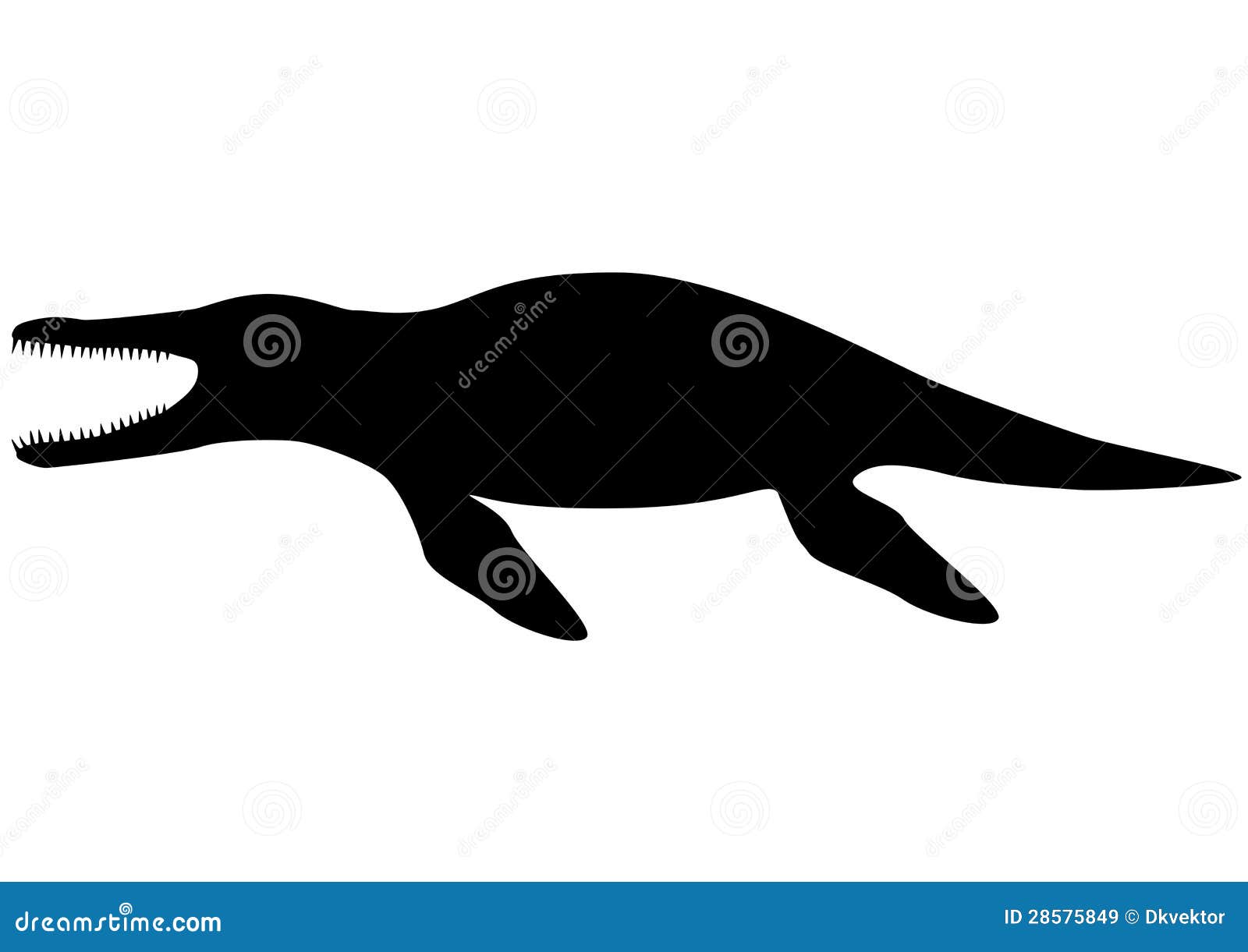 Kronosaurus silhouette stock illustration. Illustration of aquatic - 28575849