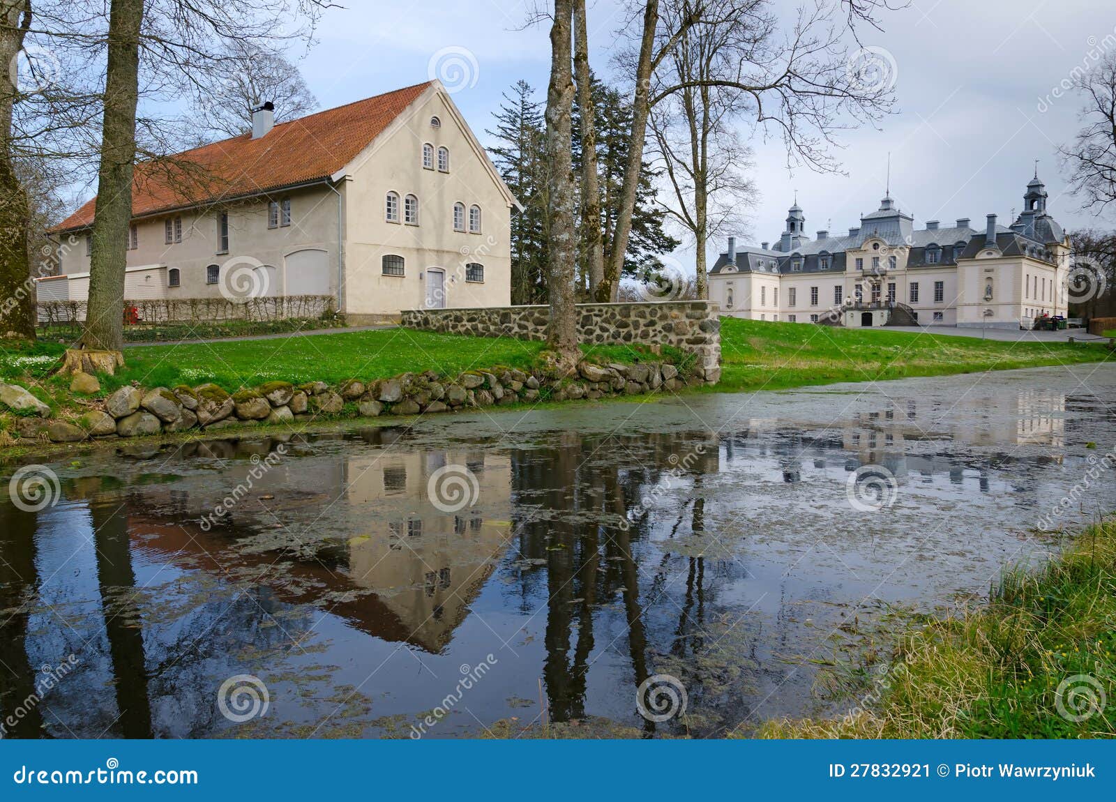 Kronovall S Castle with Water Reflection Stock Image - Image of ...