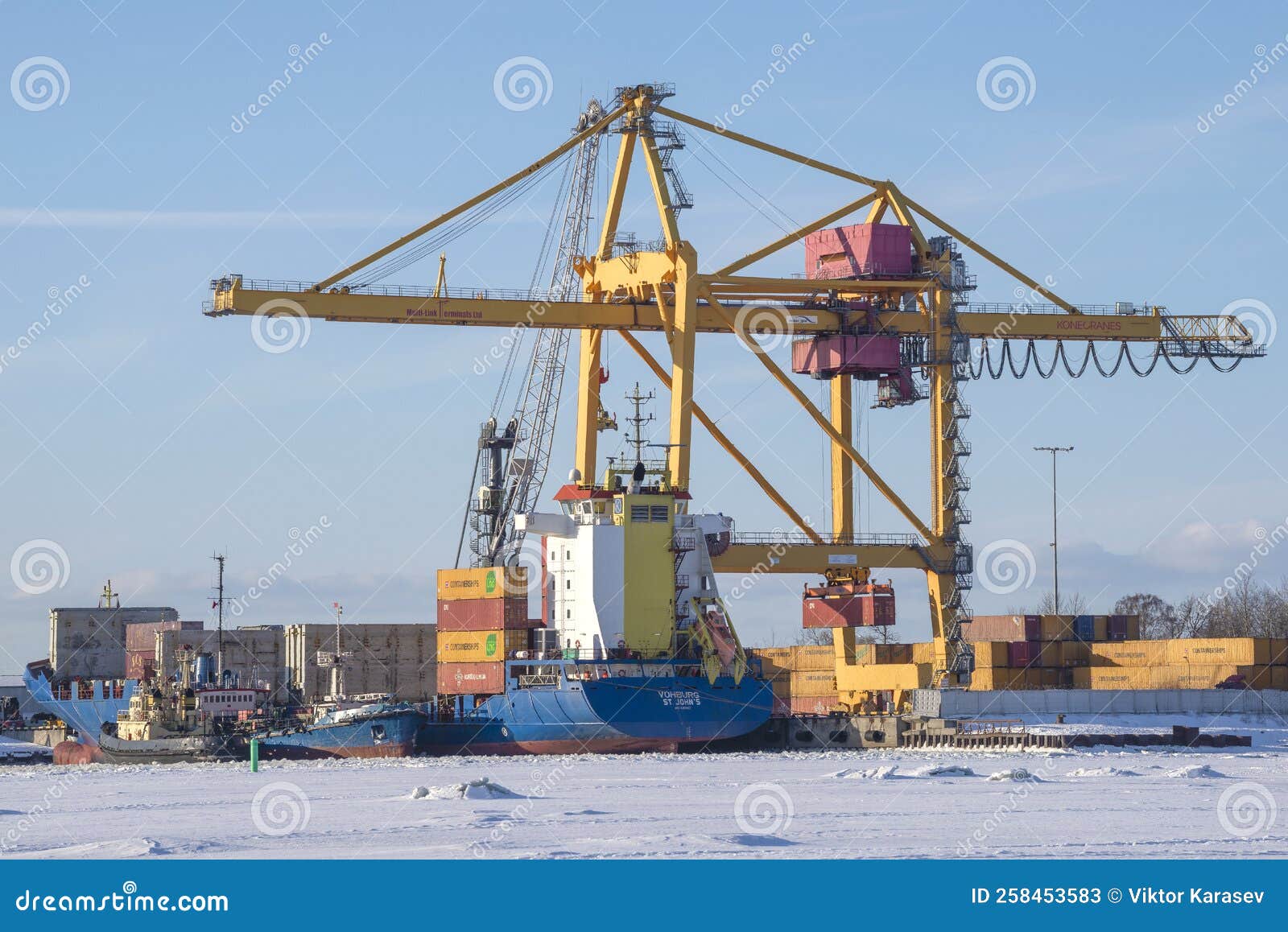 Loading of Container Ship in Moby Cargo Terminal Editorial Stock Photo ...