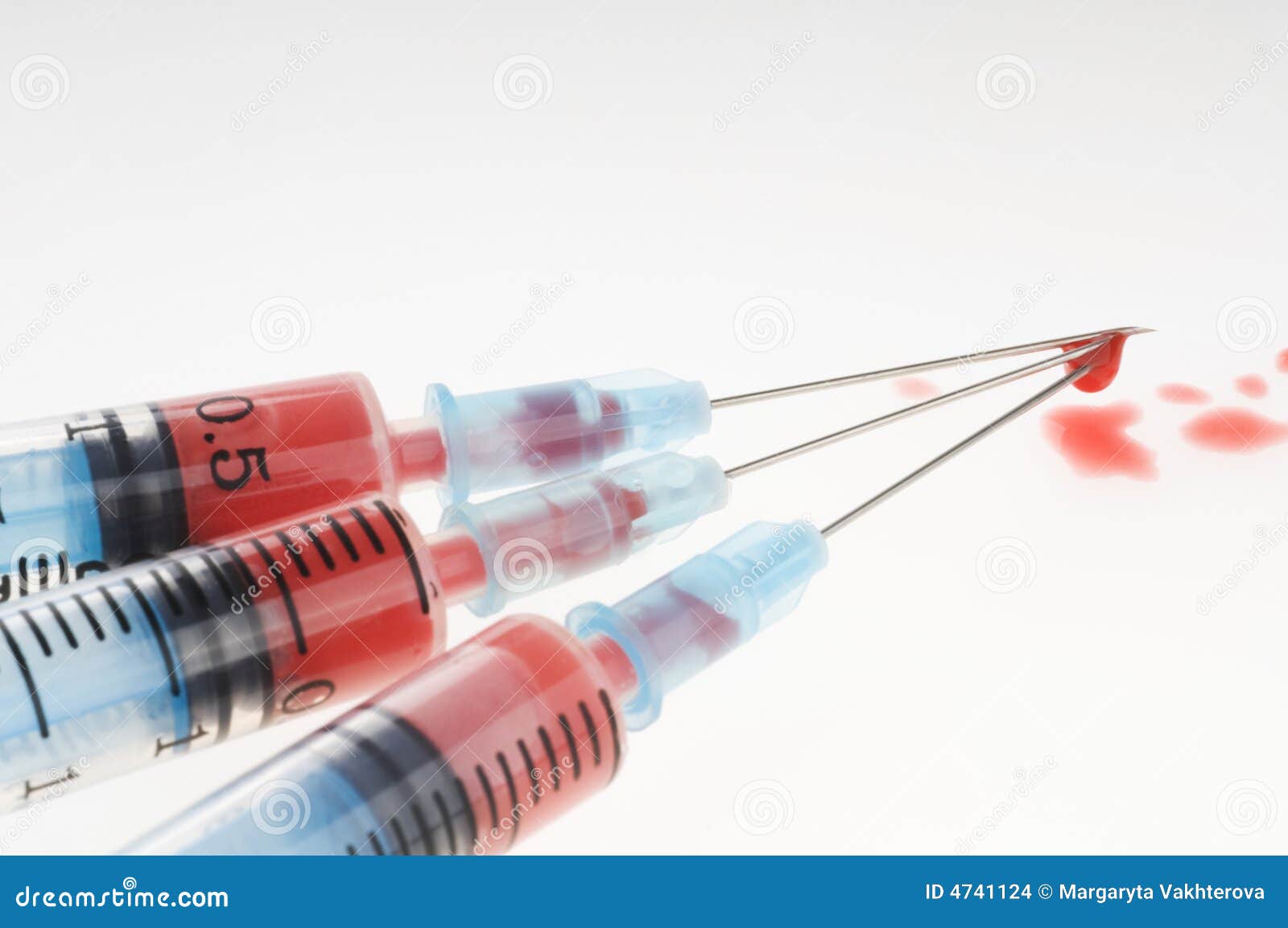 Kropla Krwi Strzykawki Przedmiotów, Zdjęcie Stock - Obraz złożonej z ...