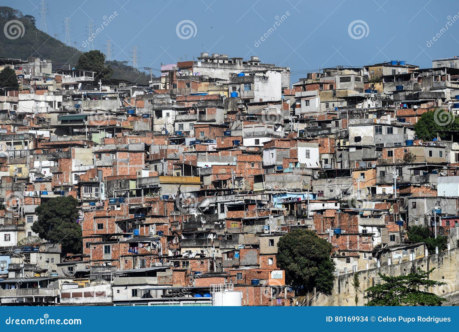 Krottenwijk Rio de Janeiro stock foto. Image of woonplaats - 80169934