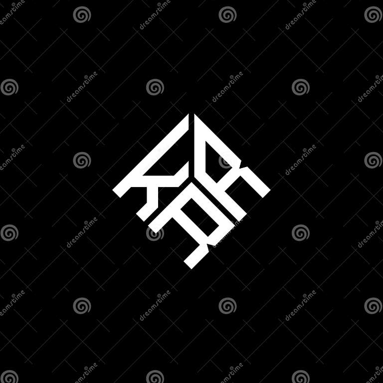 KRR Letter Logo Design on Black Background. KRR Creative Initials ...