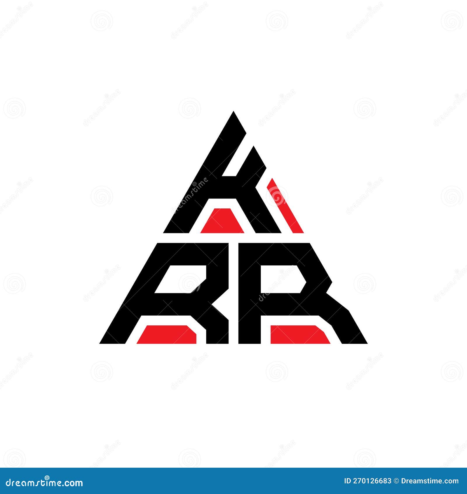 KRR Triangle Letter Logo Design with Triangle Shape. KRR Triangle Logo ...
