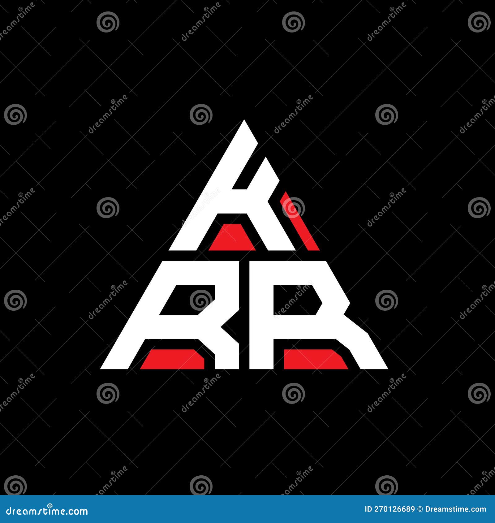 KRR Triangle Letter Logo Design with Triangle Shape. KRR Triangle Logo ...