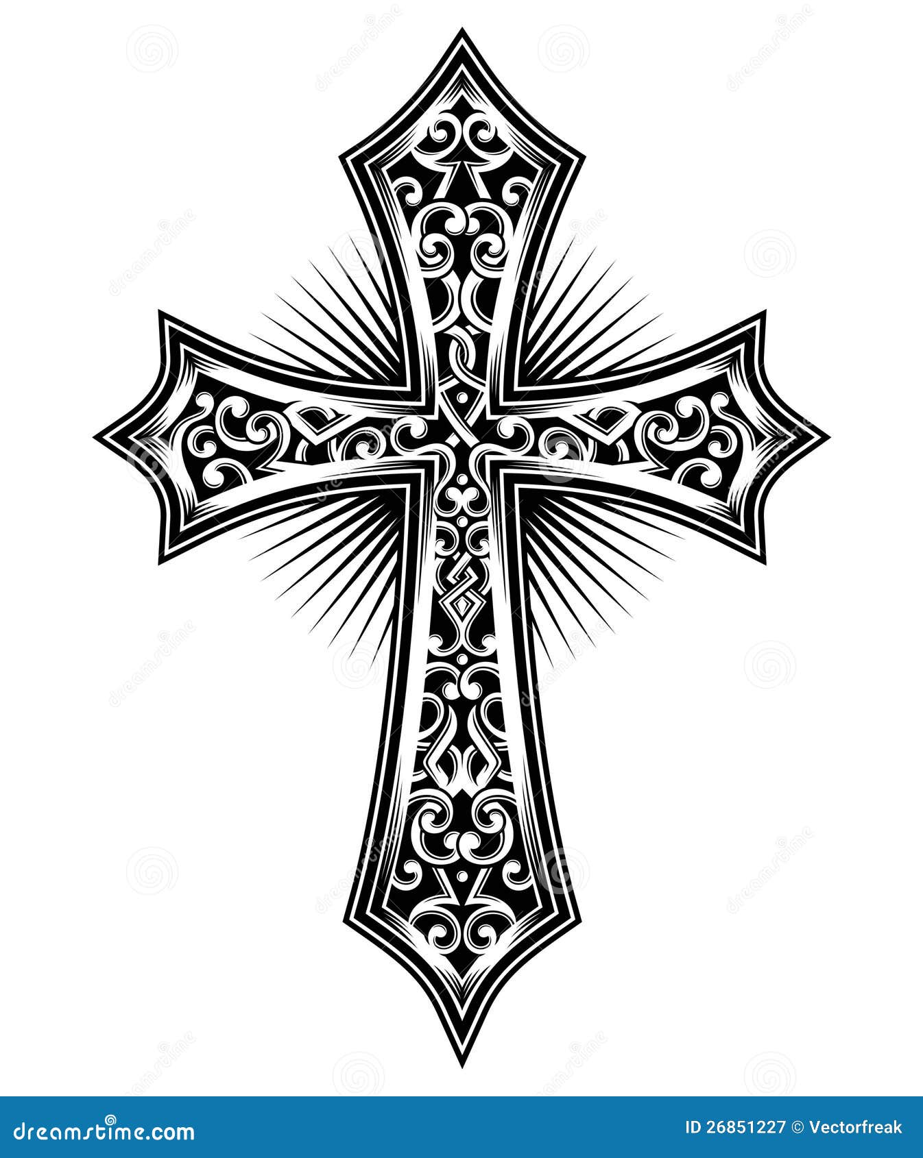 Kruis vector illustratie. Illustration of zwart, christus - 26851227