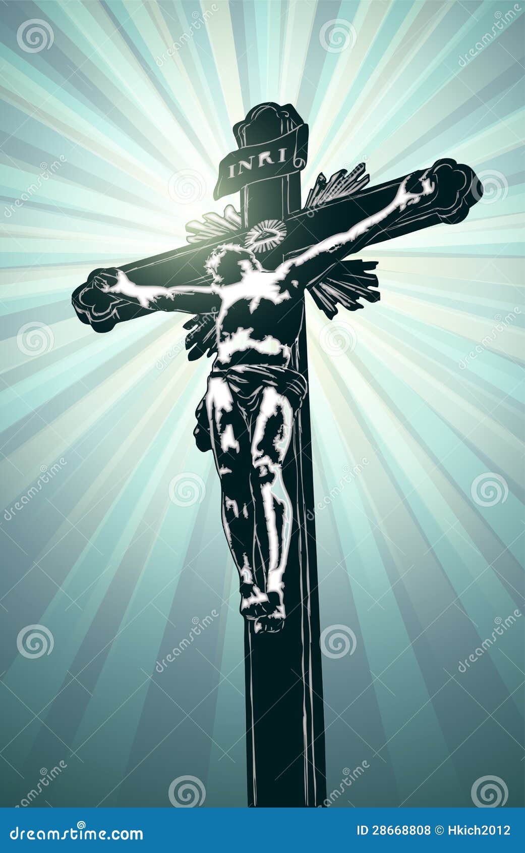 Kruis met Jesus vector illustratie. Illustration of christendom - 28668808