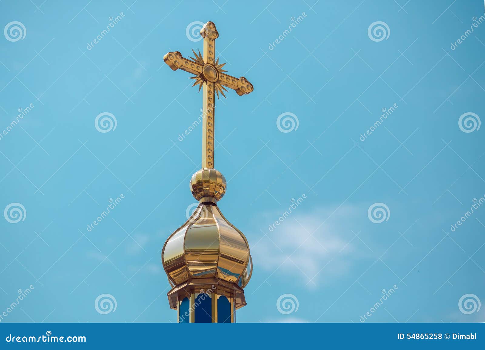 Kruis Op De Bovenkant Van Kerk Stock Foto - Image of architect, gebed ...