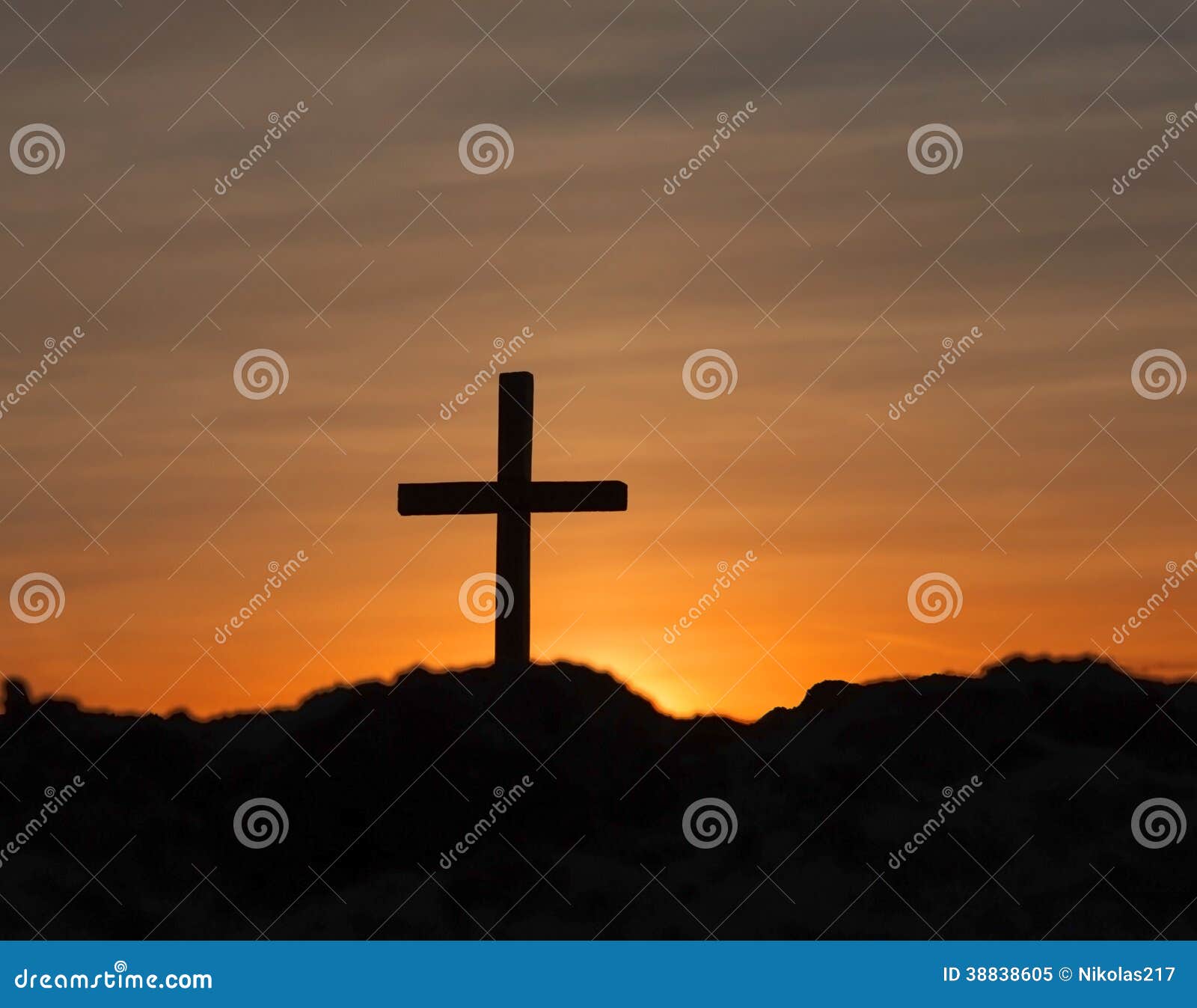 Kruis op Golgotha stock afbeelding. Image of grafisch - 38838605