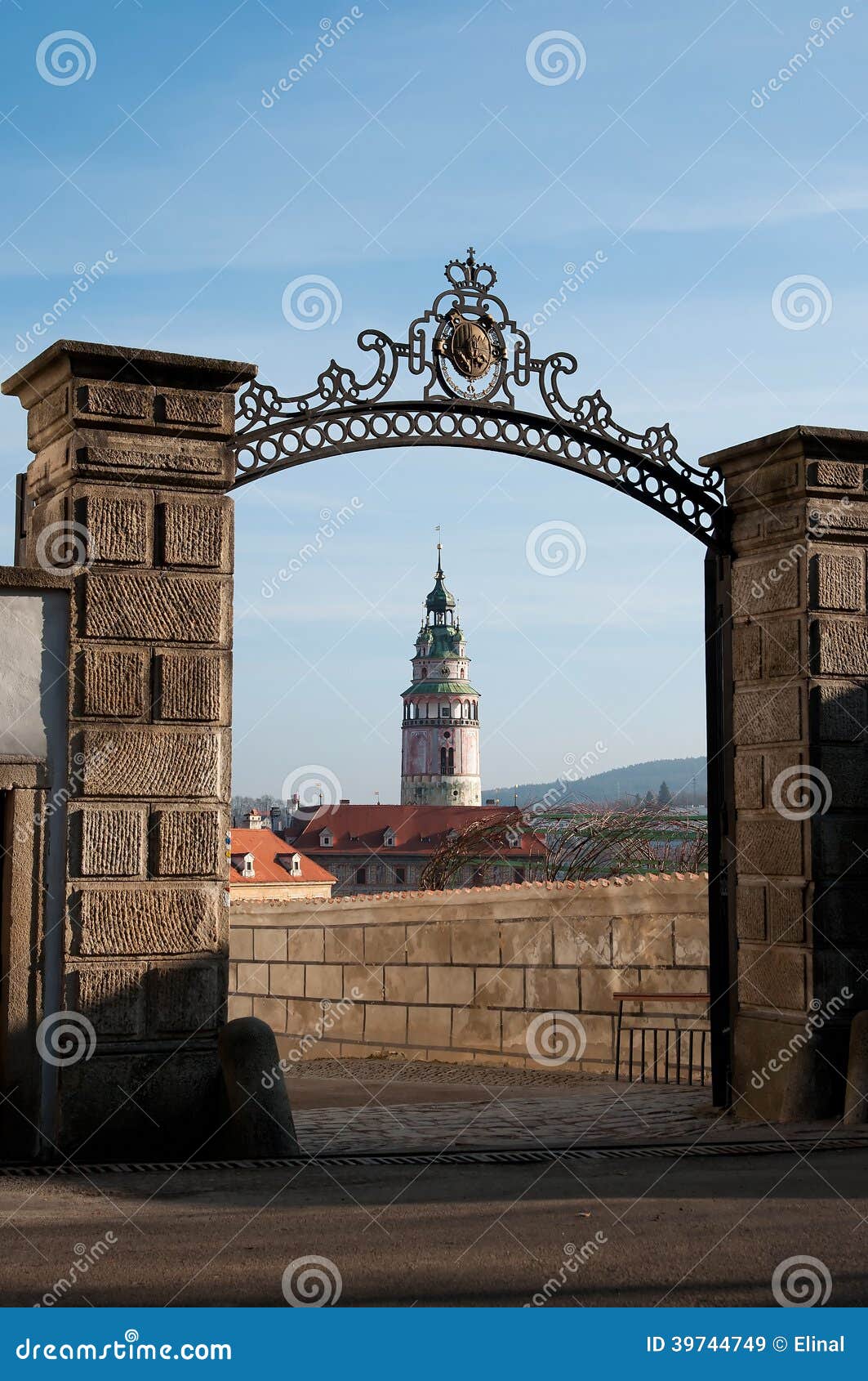 Krumlov, Czech Republic, Architectural Gate, Arch Stock Image - Image ...