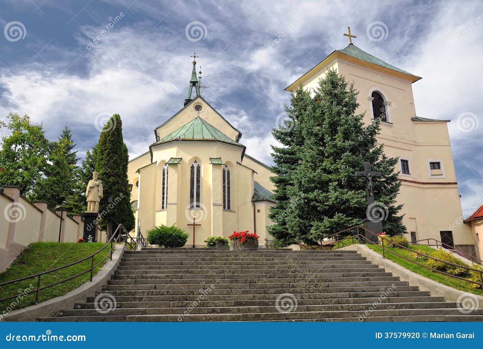 Krupina Roman Catholic Church Stock Photo - Image of statue, slovakia ...