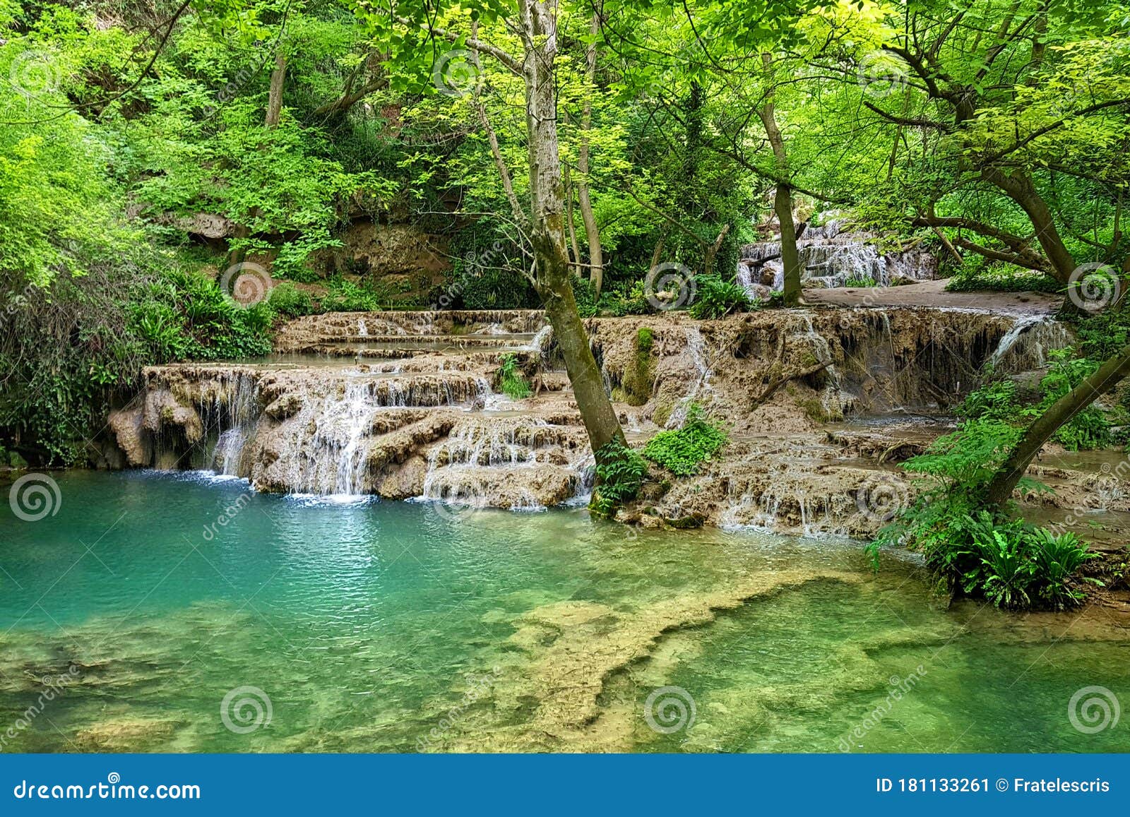 Krushuna Waterfalls, Bulgaria - Forest and Blue Water Landscape Stock ...