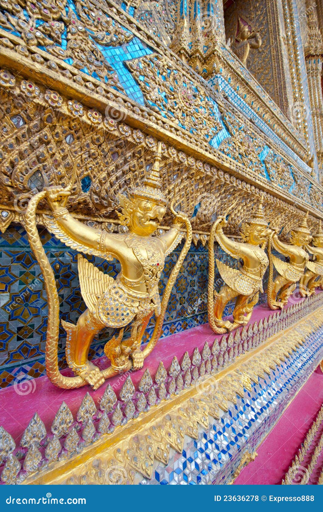 (Krut) a Half Bird God, Guardian in Wat Phra Kaew, Stock Photo - Image ...