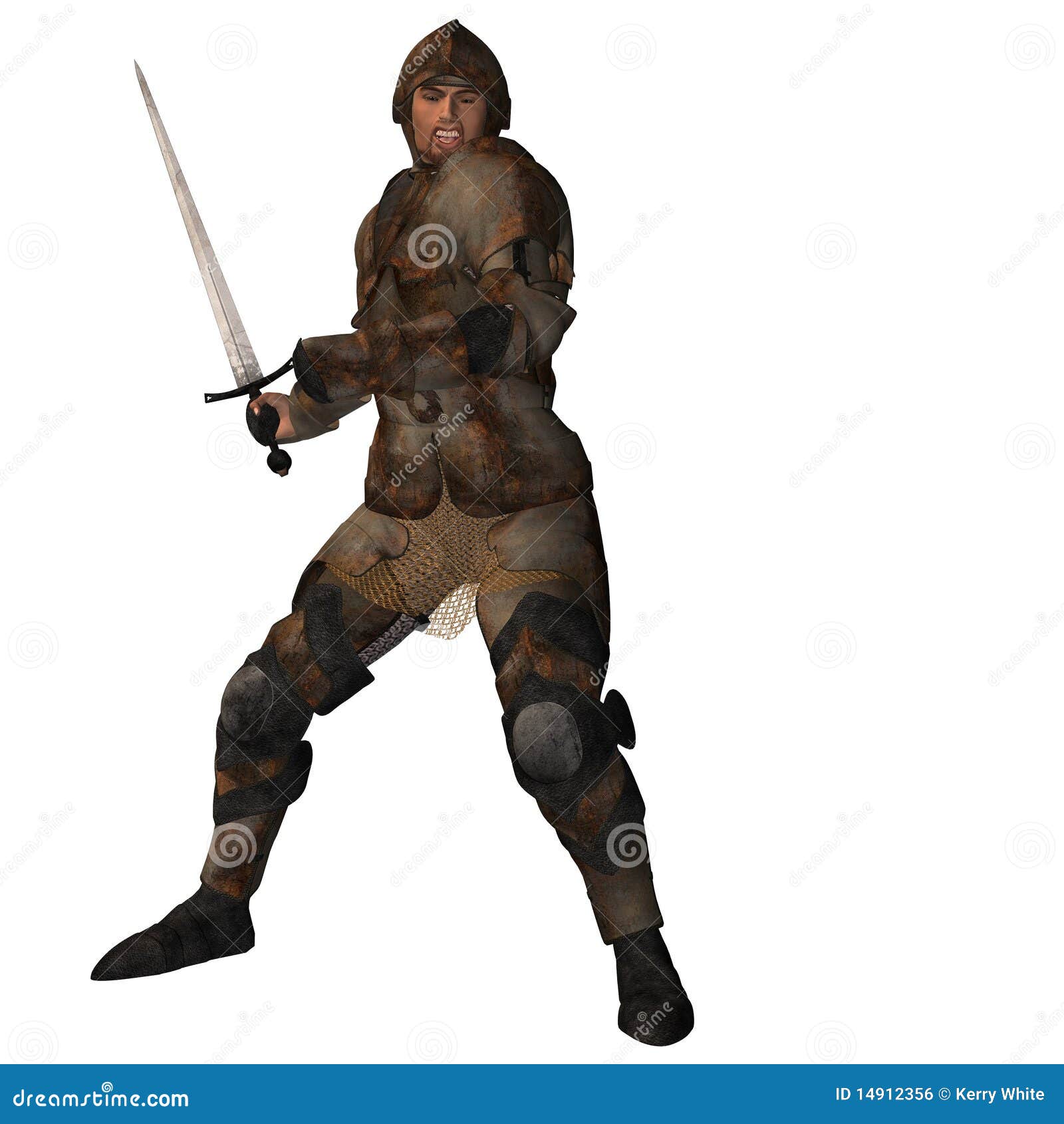 KRW Knight stock vector. Illustration of bravery, fight - 14912356