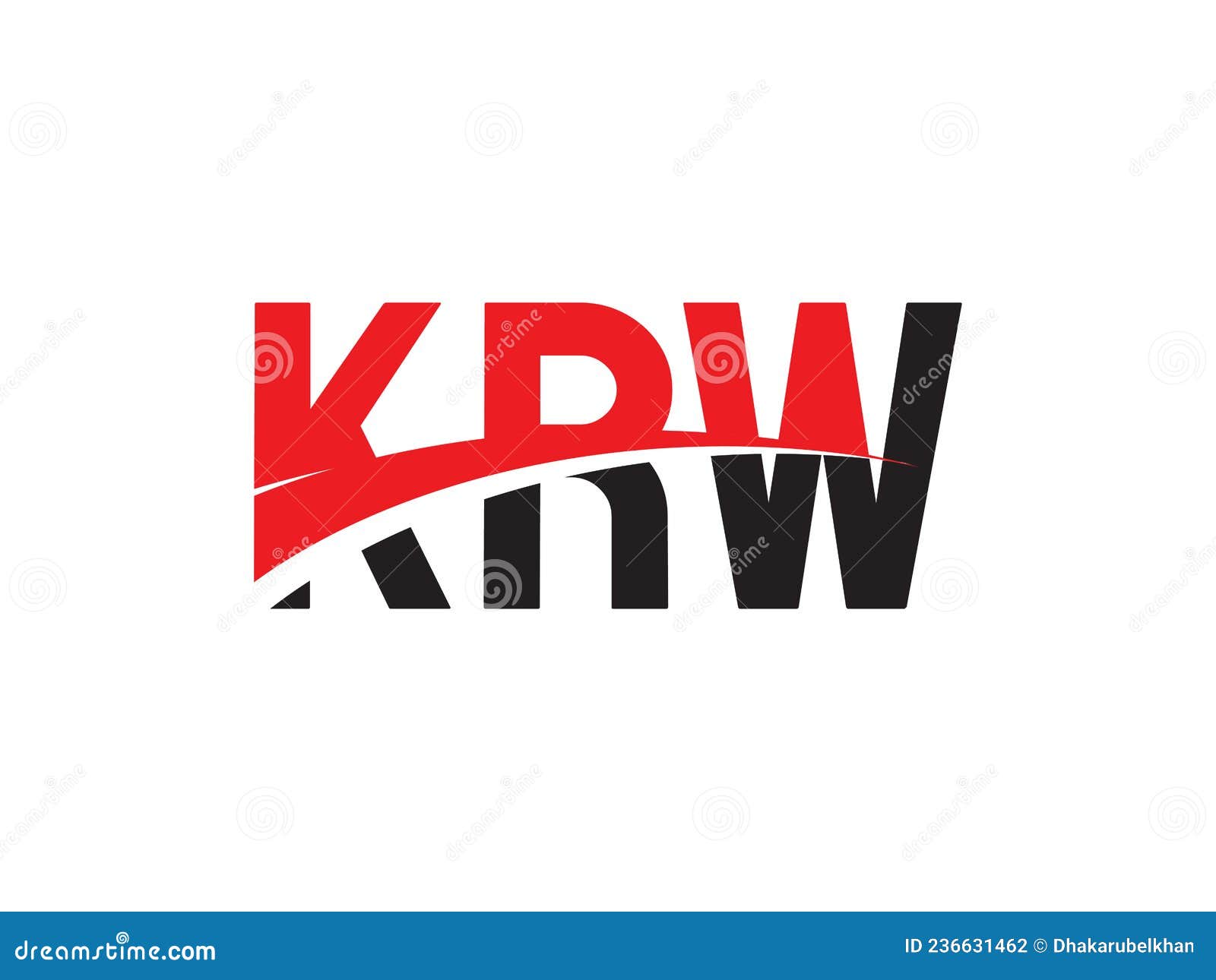 KRW Letter Initial Logo Design Vector Illustration Stock Vector ...