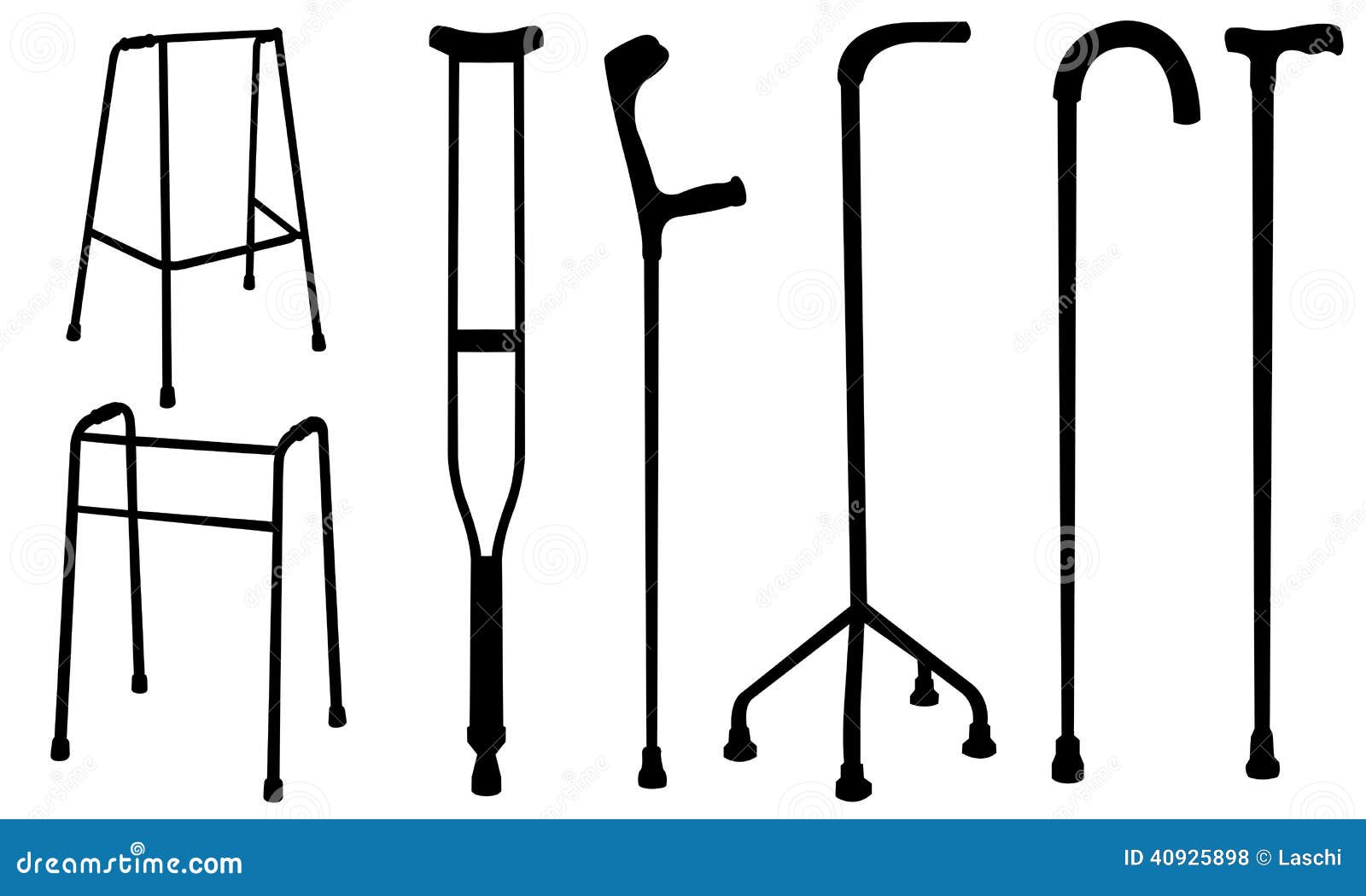 Kryckor vektor illustrationer. Illustration av ortopediskt - 40925898