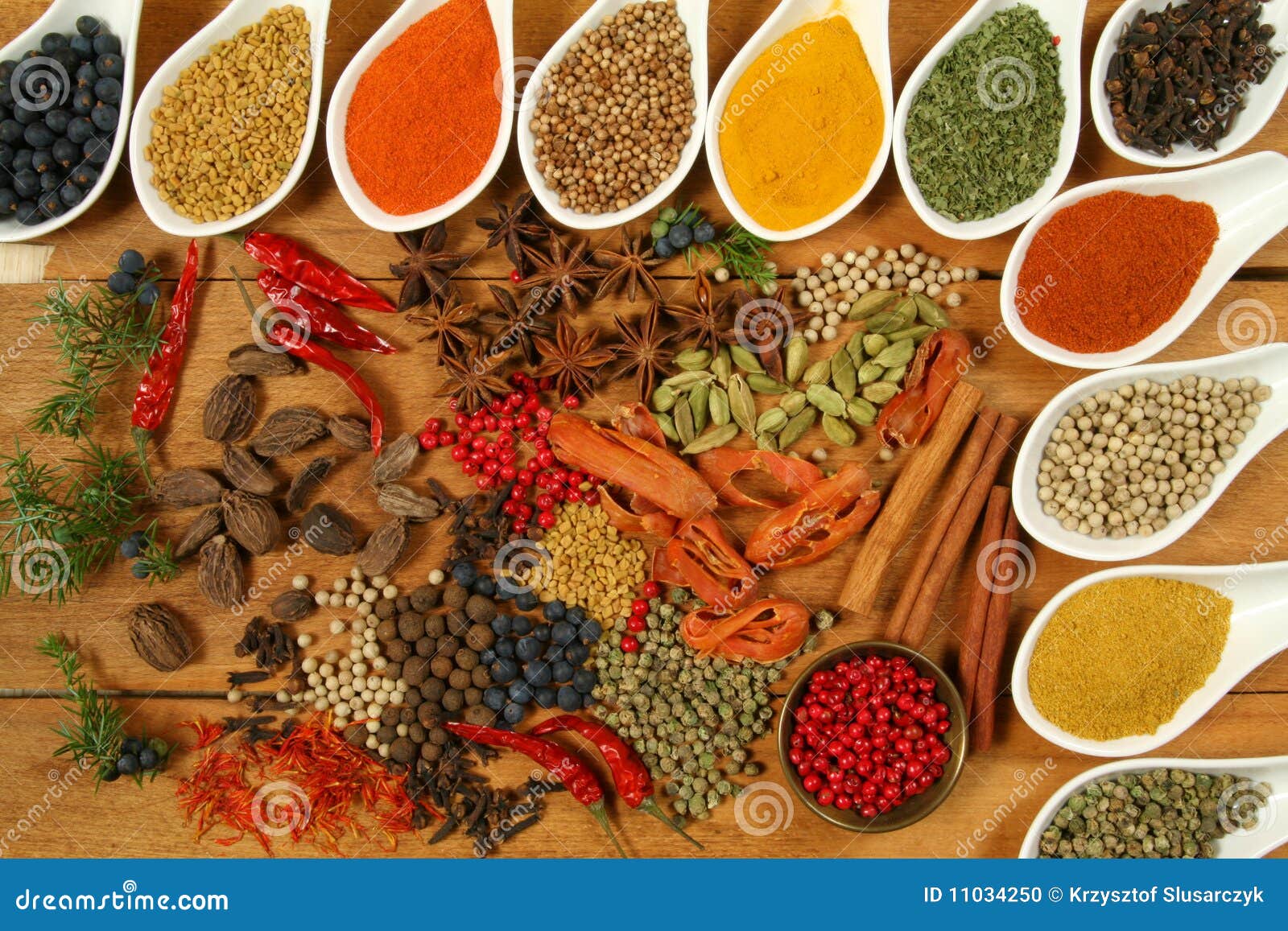 Kryddor arkivfoto. Bild av färgrikt, pulver, livligt - 11034250