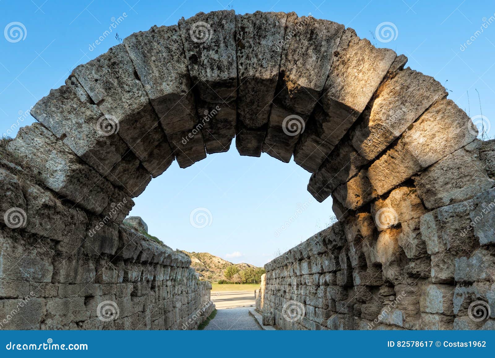 Krypte is the Stadium Monumental Entrance in Olympia, Greece Stock ...