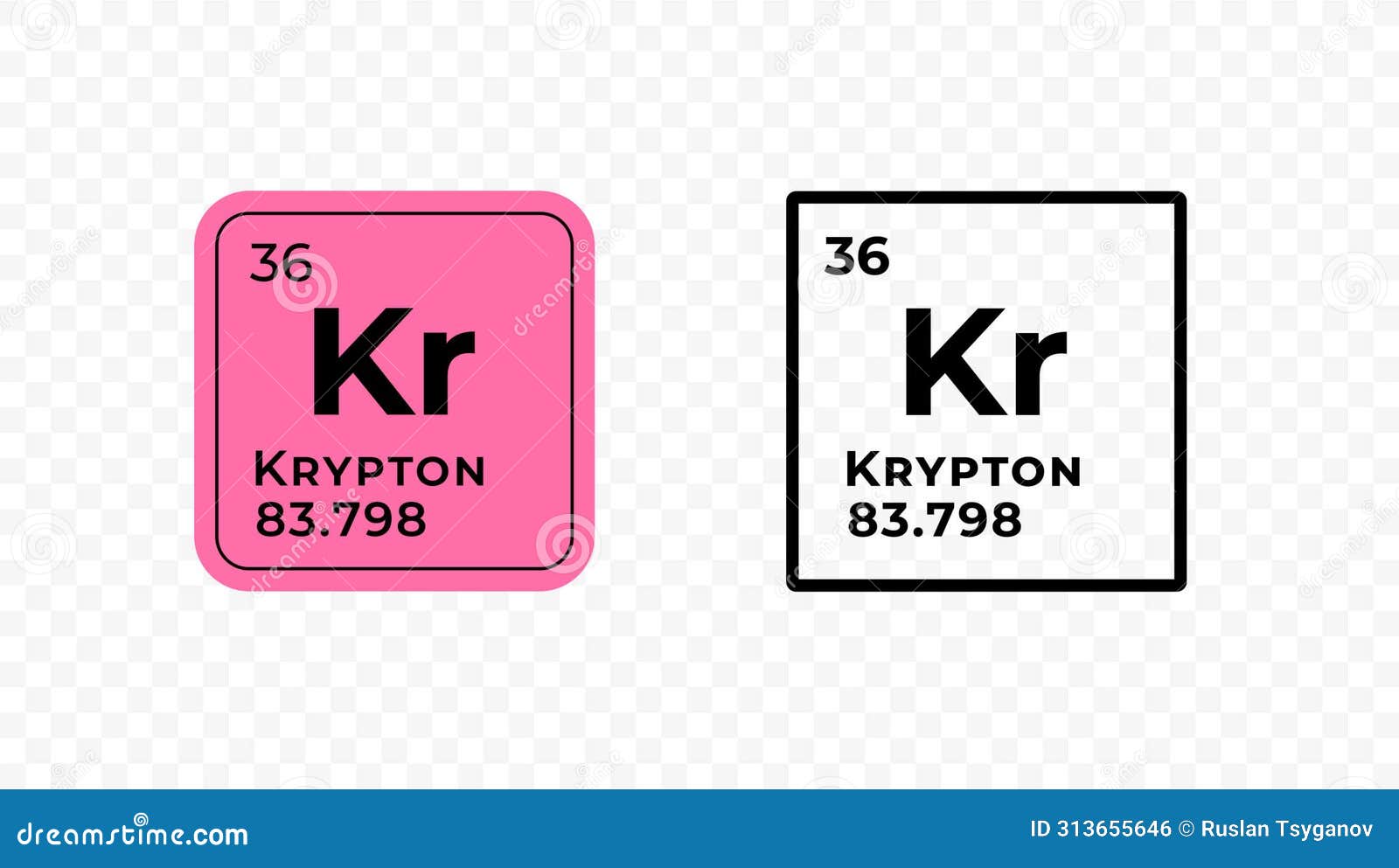 Krypton, Chemical Element of the Periodic Table Vector Stock Vector ...