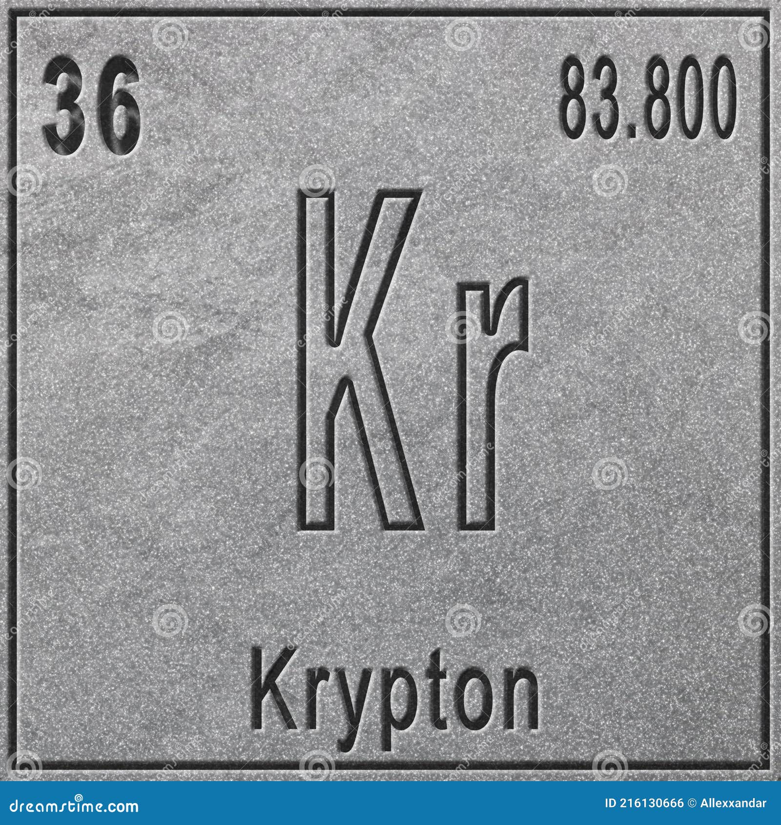 Krypton Chemical Element Vector Illustration | CartoonDealer.com #83098754