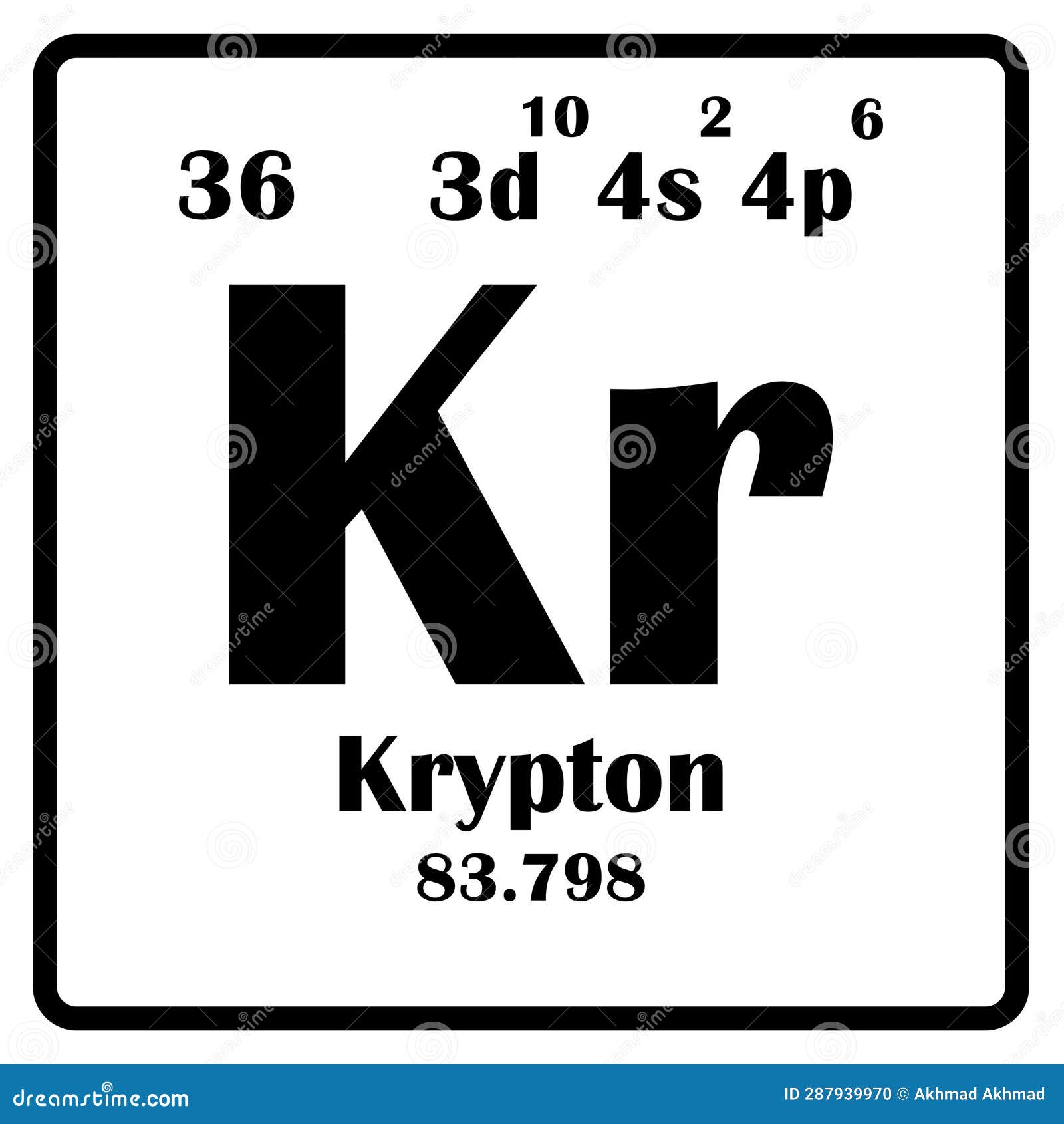 Krypton Elements Icon stock illustration. Illustration of universe ...