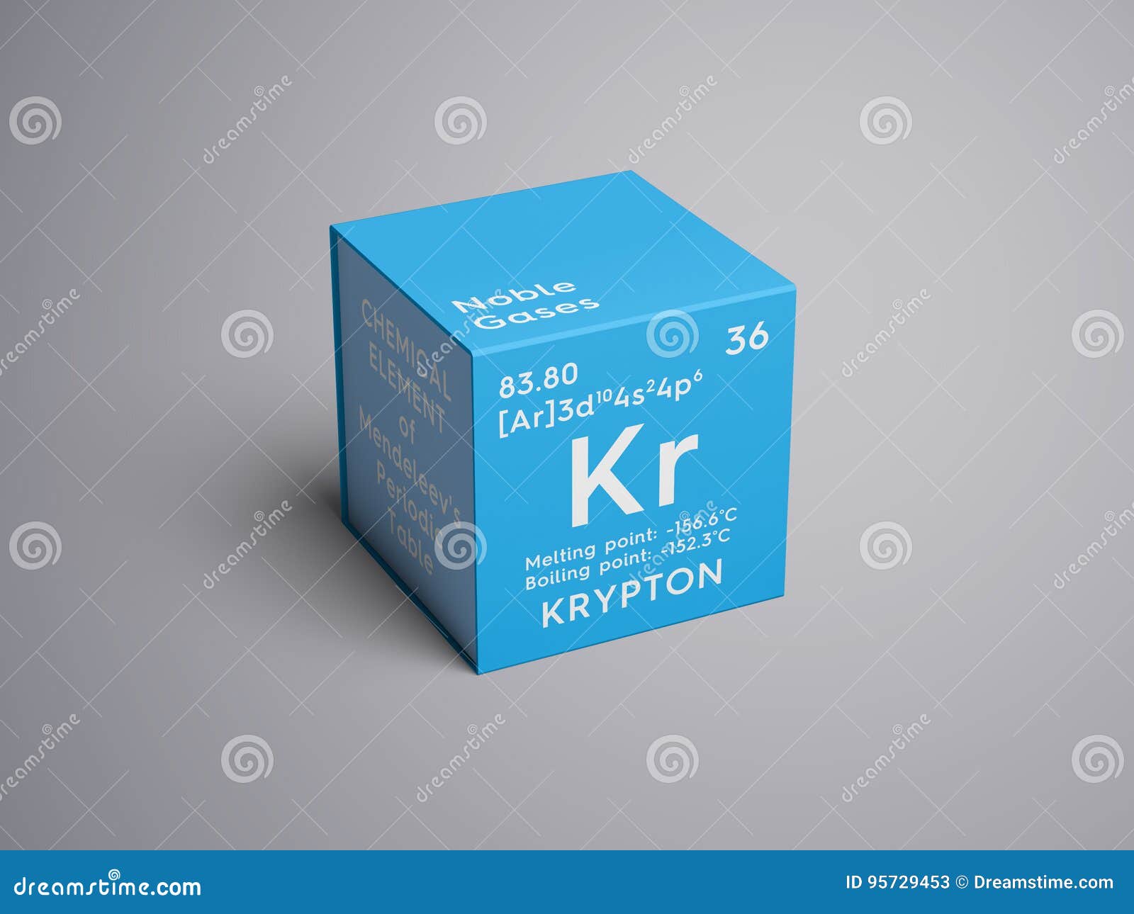 Krypton. Noble Gases. Chemical Element of Mendeleev& X27;s Periodic ...