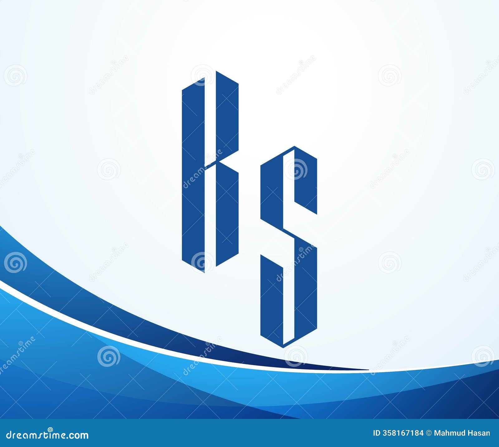 KS Alphabet Letter Logo Design Template Elements Stock Vector ...