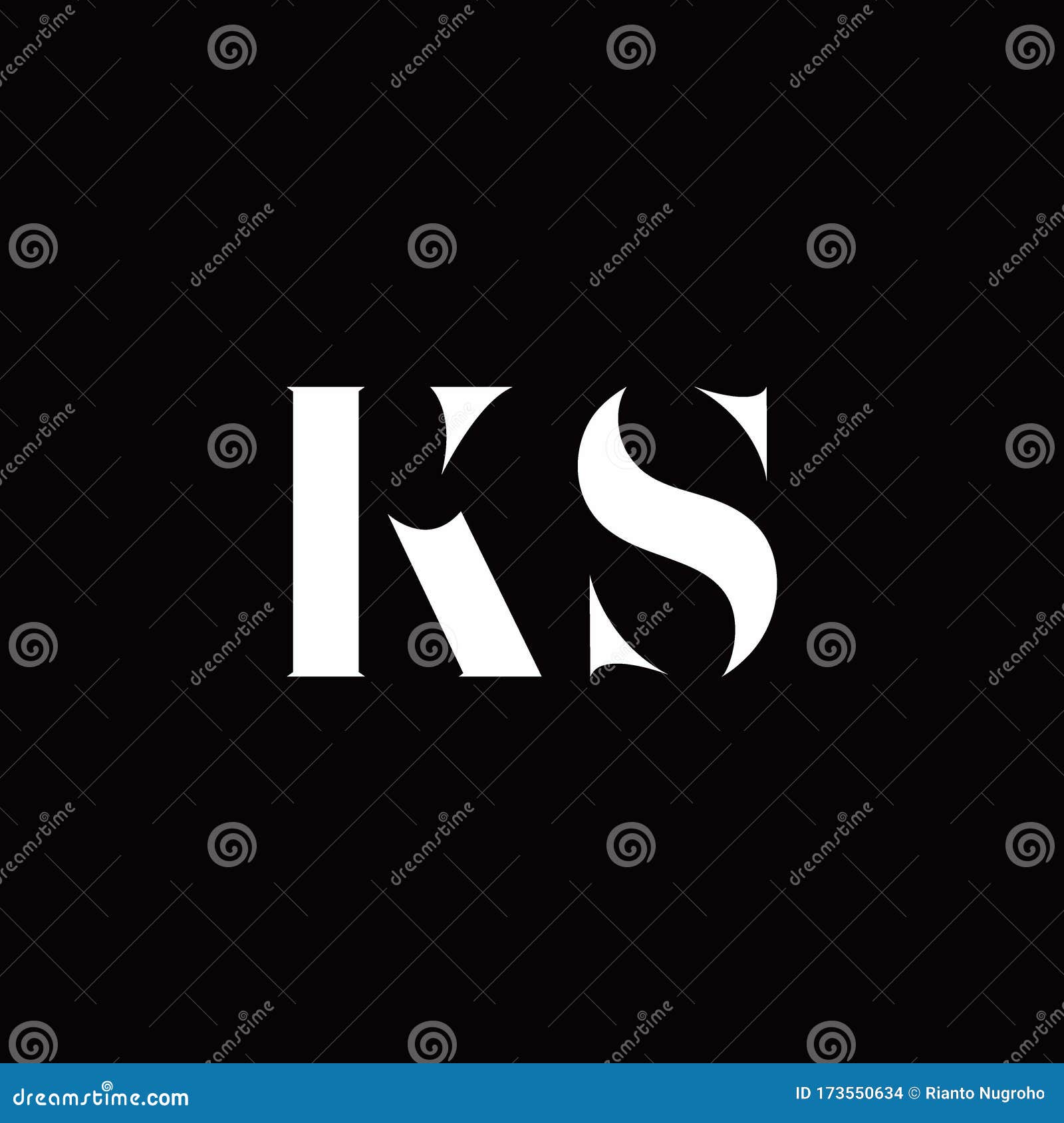 KS Logo Letter Initial Logo Designs Template Stock Vector ...