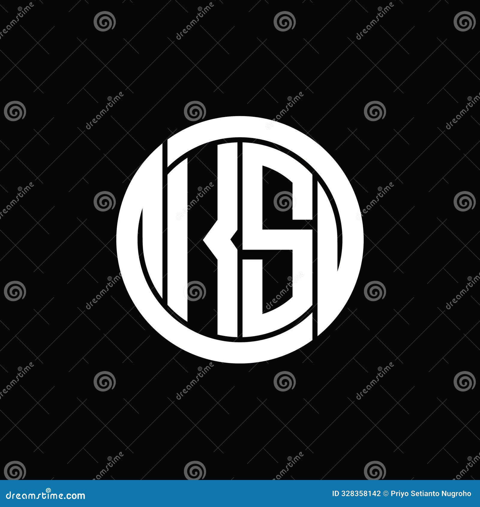 KS Logo Monogram Shield Inside Circle Shape Vector Images Design ...