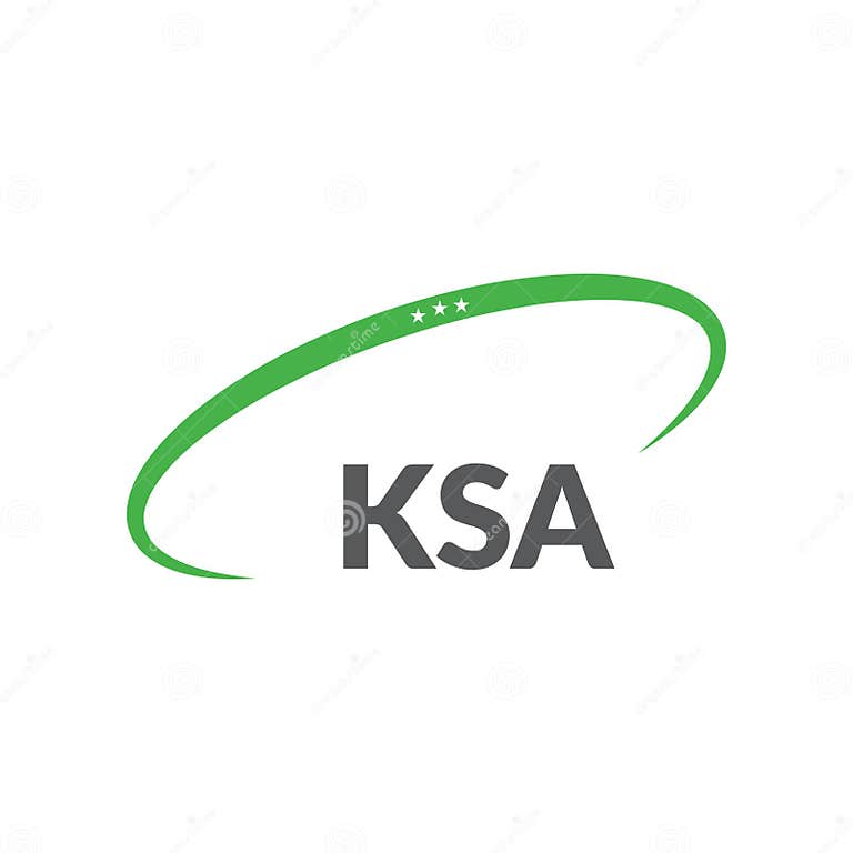 KSA Letter Logo Design on White Background. Creative Modern KSA Letter ...