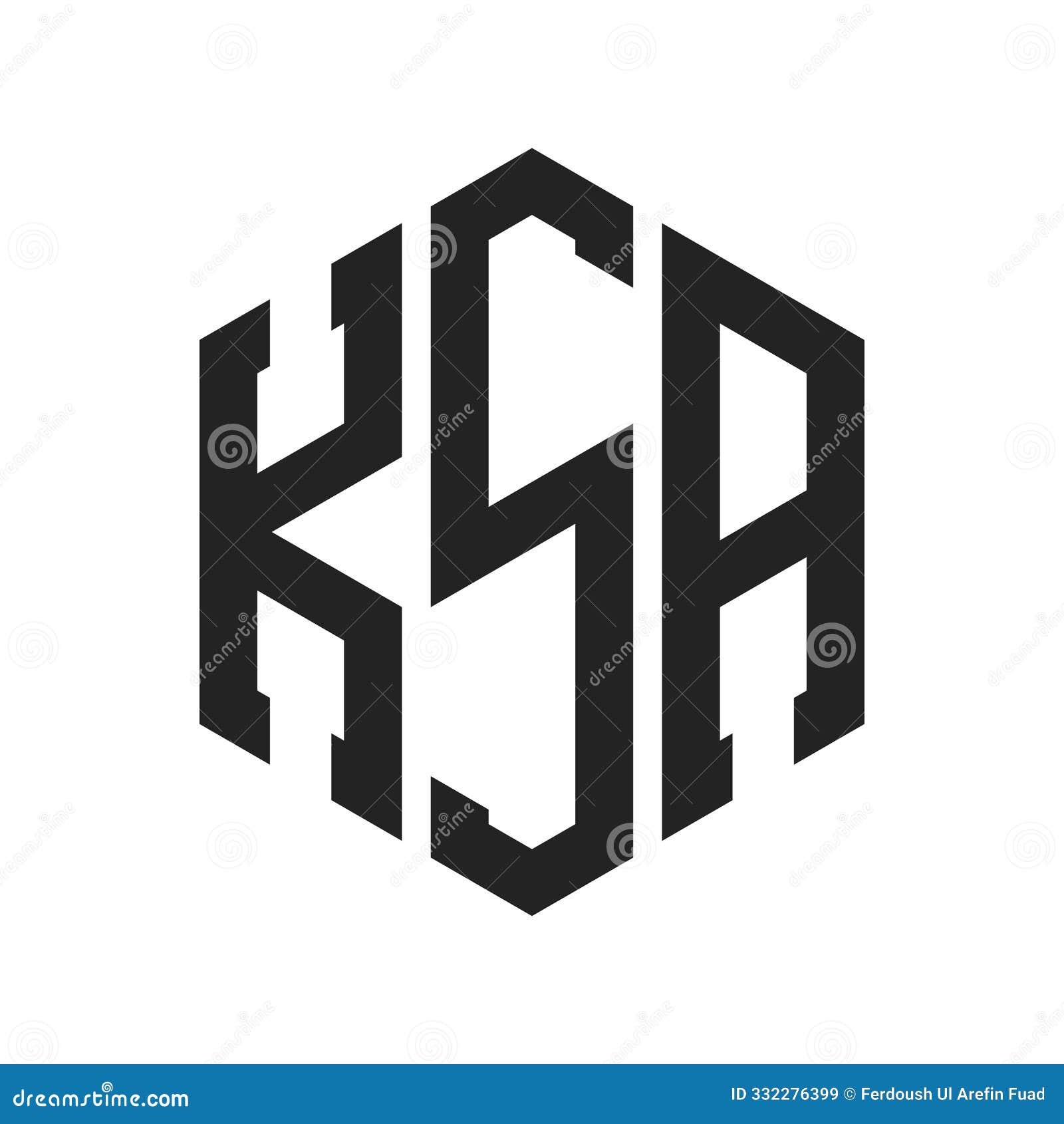 KSA Logo Design. Initial Letter KSA Monogram Logo Using Hexagon Shape ...