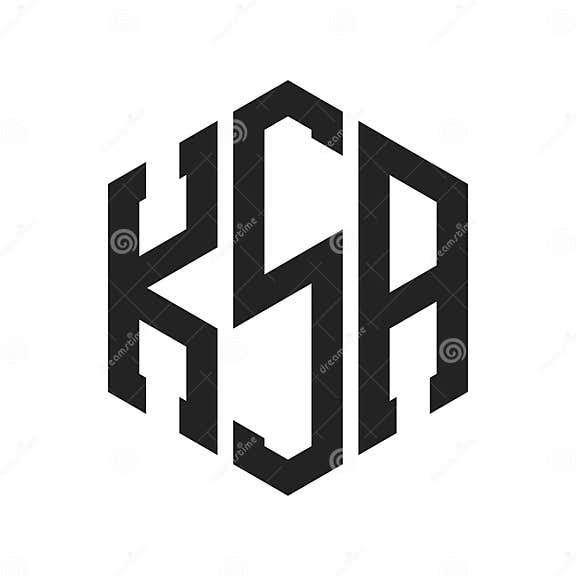 KSA Logo Design. Initial Letter KSA Monogram Logo Using Hexagon Shape ...