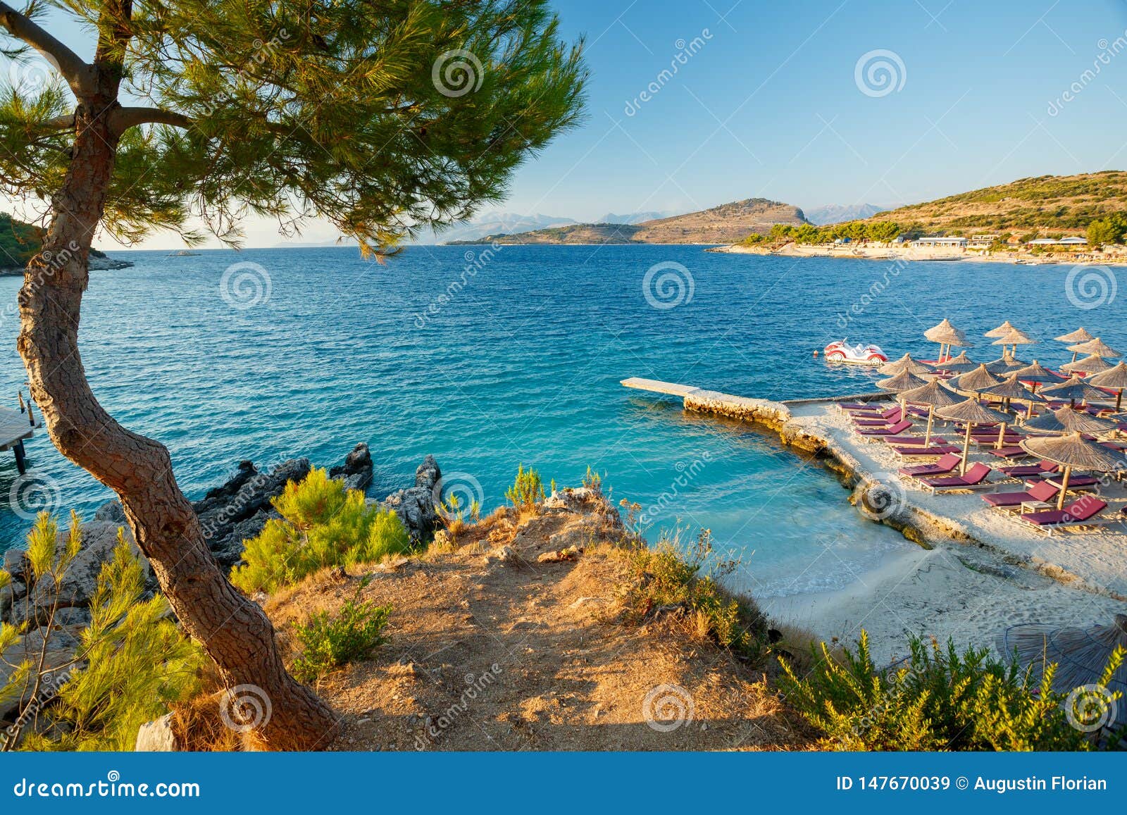 Ksamil beach, Albania stock image. Image of nature, ionian - 147670039