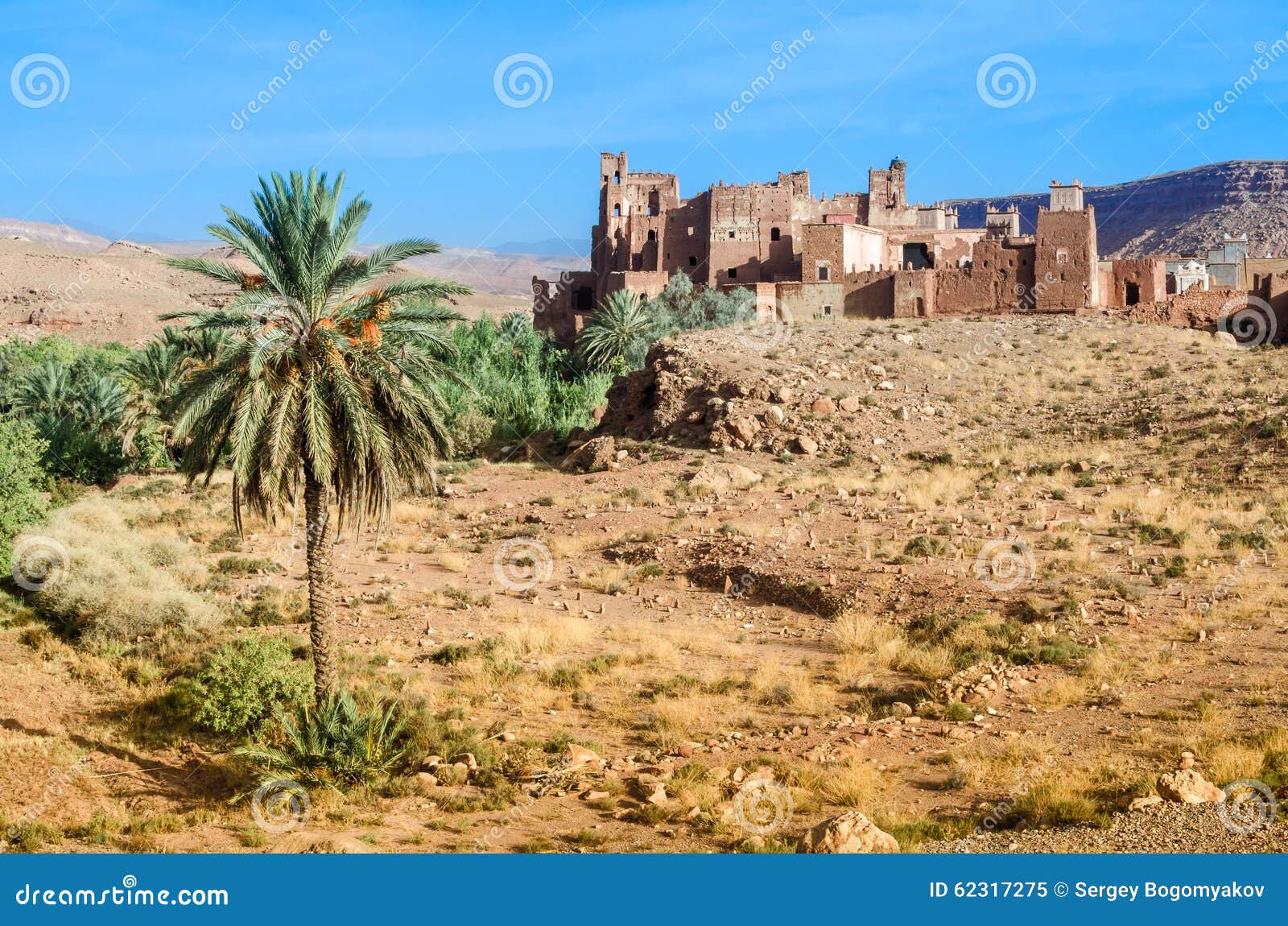 Ksar - Old Fortified Castle in Desert Stock Image - Image of african ...
