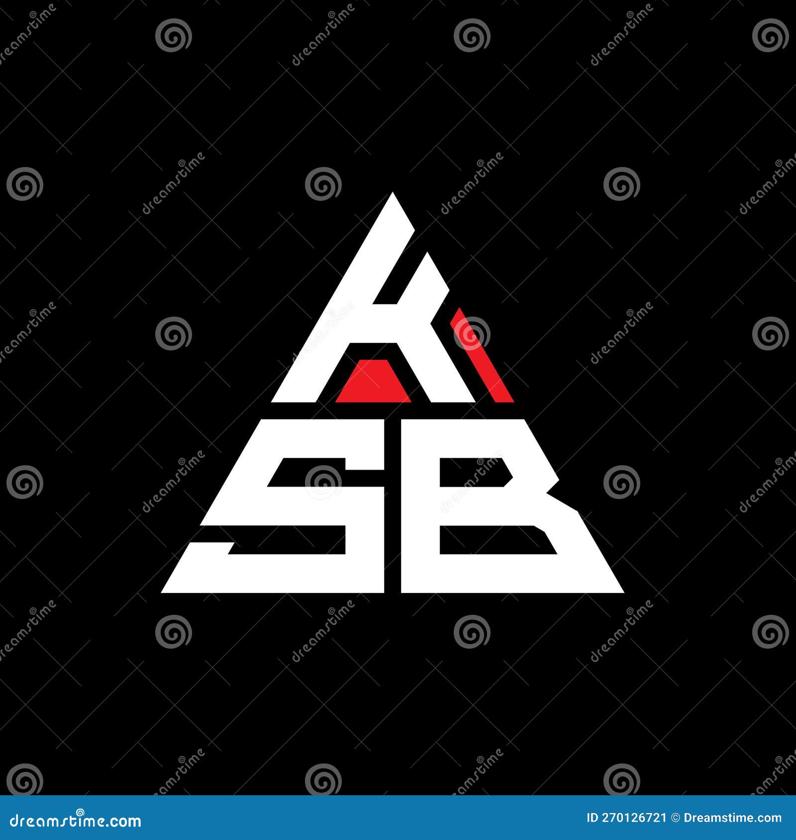 KSB Triangle Letter Logo Design with Triangle Shape. KSB Triangle Logo ...
