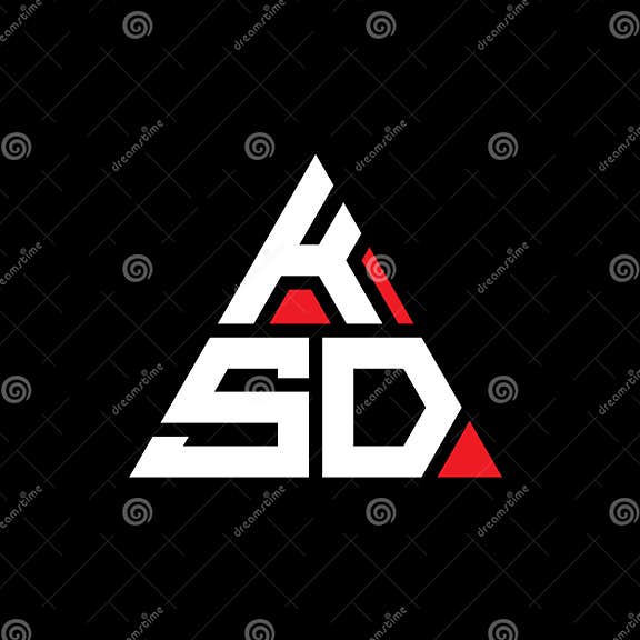 KSD Triangle Letter Logo Design with Triangle Shape. KSD Triangle Logo ...