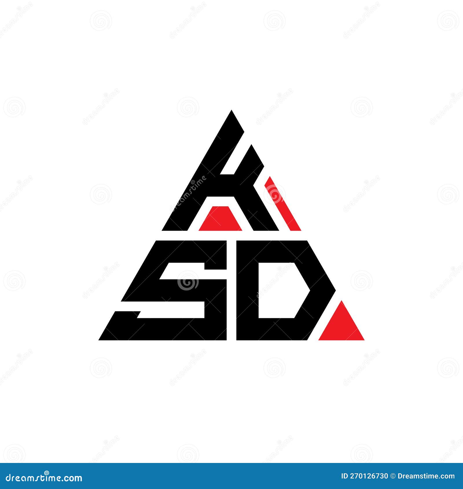 KSD Triangle Letter Logo Design with Triangle Shape. KSD Triangle Logo ...
