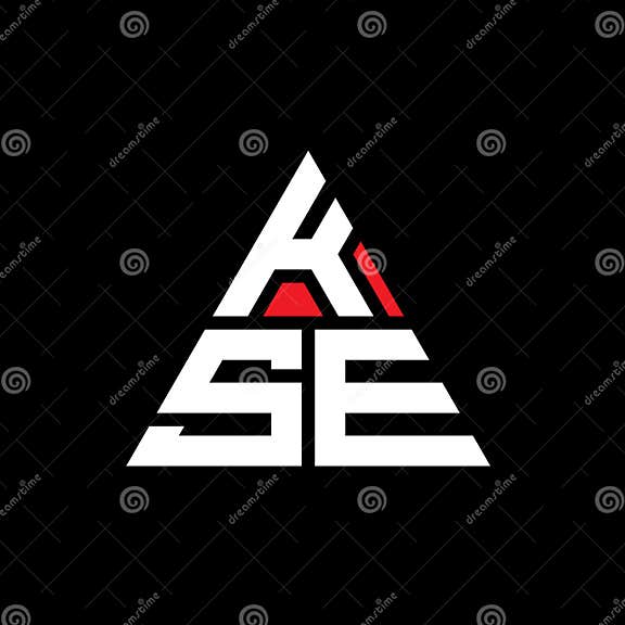 KSE Triangle Letter Logo Design with Triangle Shape. KSE Triangle Logo ...