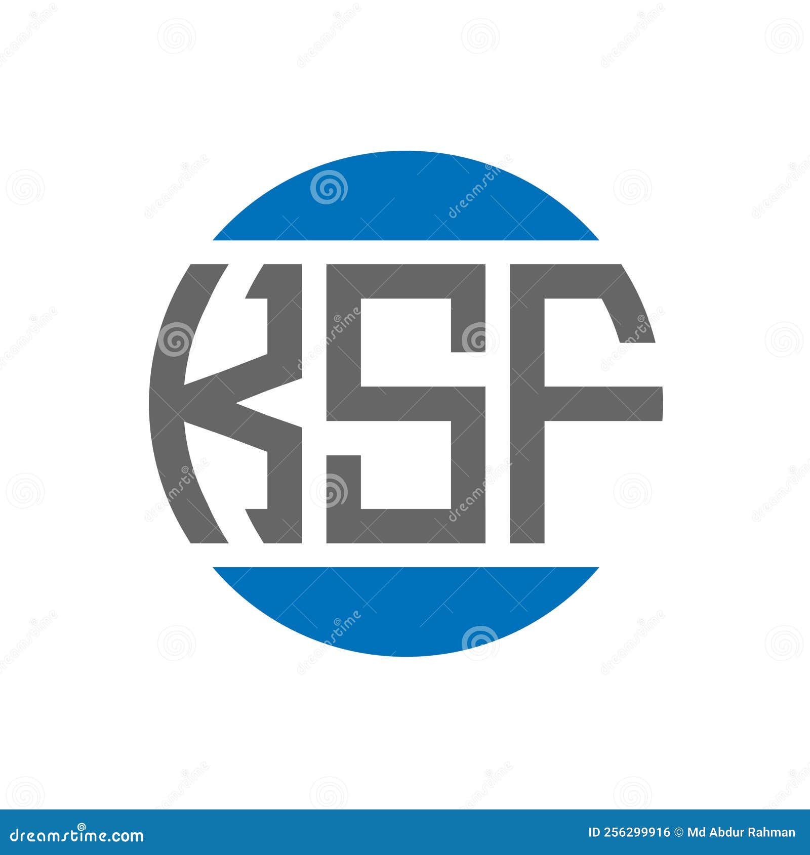 KSF Letter Logo Design on White Background. KSF Creative Initials ...