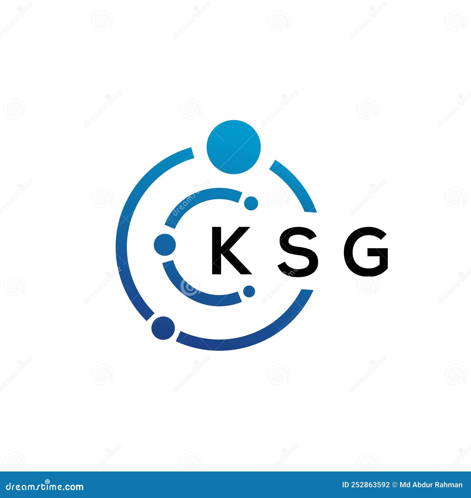 KSG Letter Technology Logo Design on White Background. KSG Creative ...